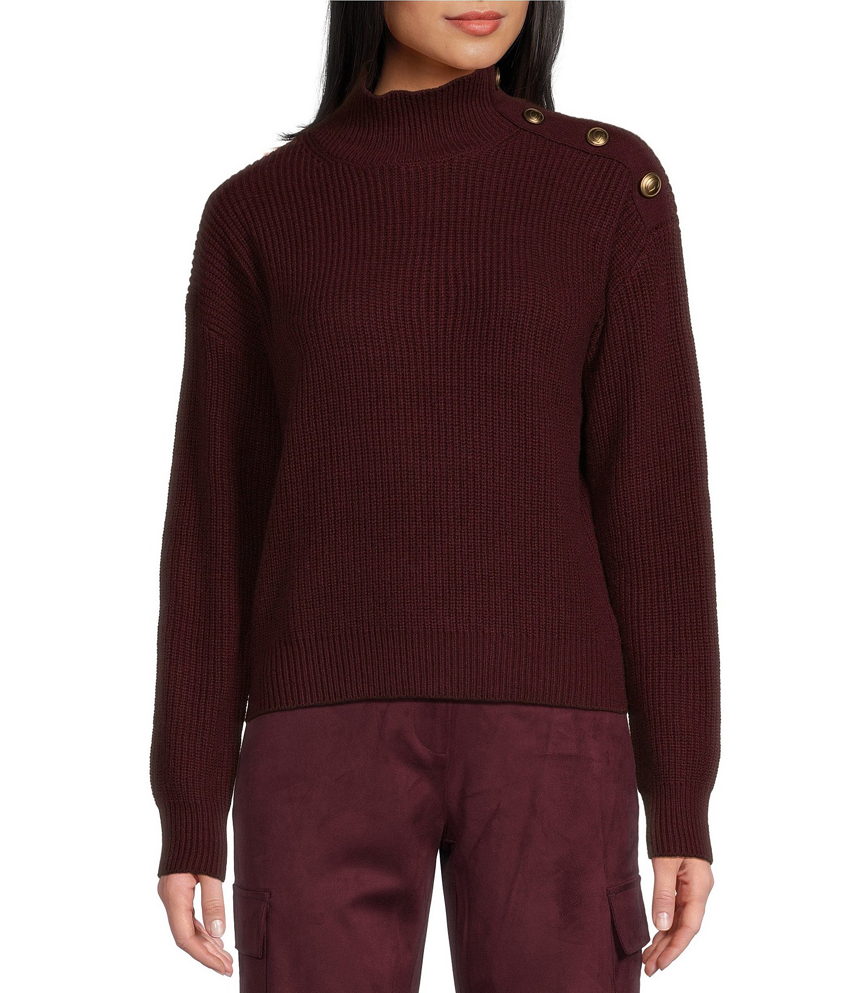 Guess Zylee Long Sleeve Wool-Blend Sweater | Dillard's