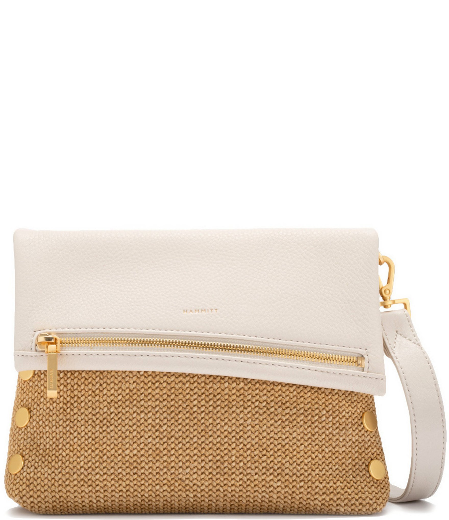 Hammitt VIP Medium Foldover Raffia Convertible Crossbody Bag | Dillard's