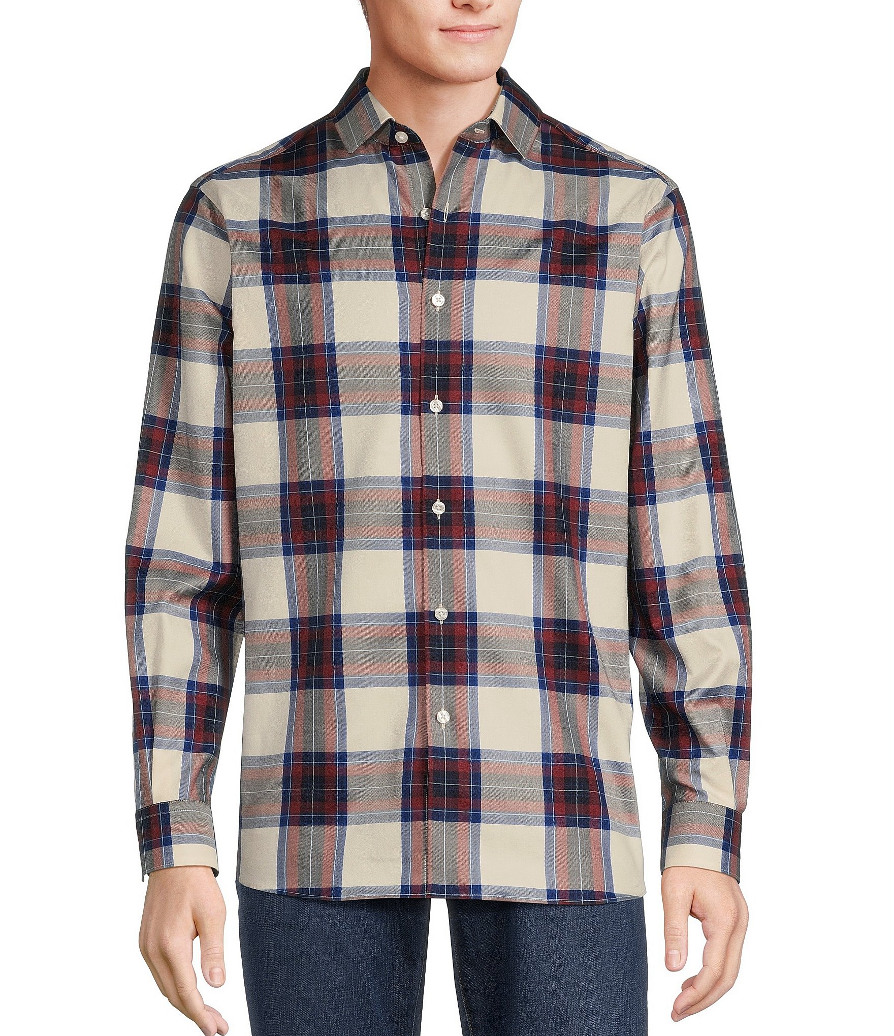 Hart Schaffner Marx Buff Plaid Button Down Long Sleeve Shirt | Dillard's