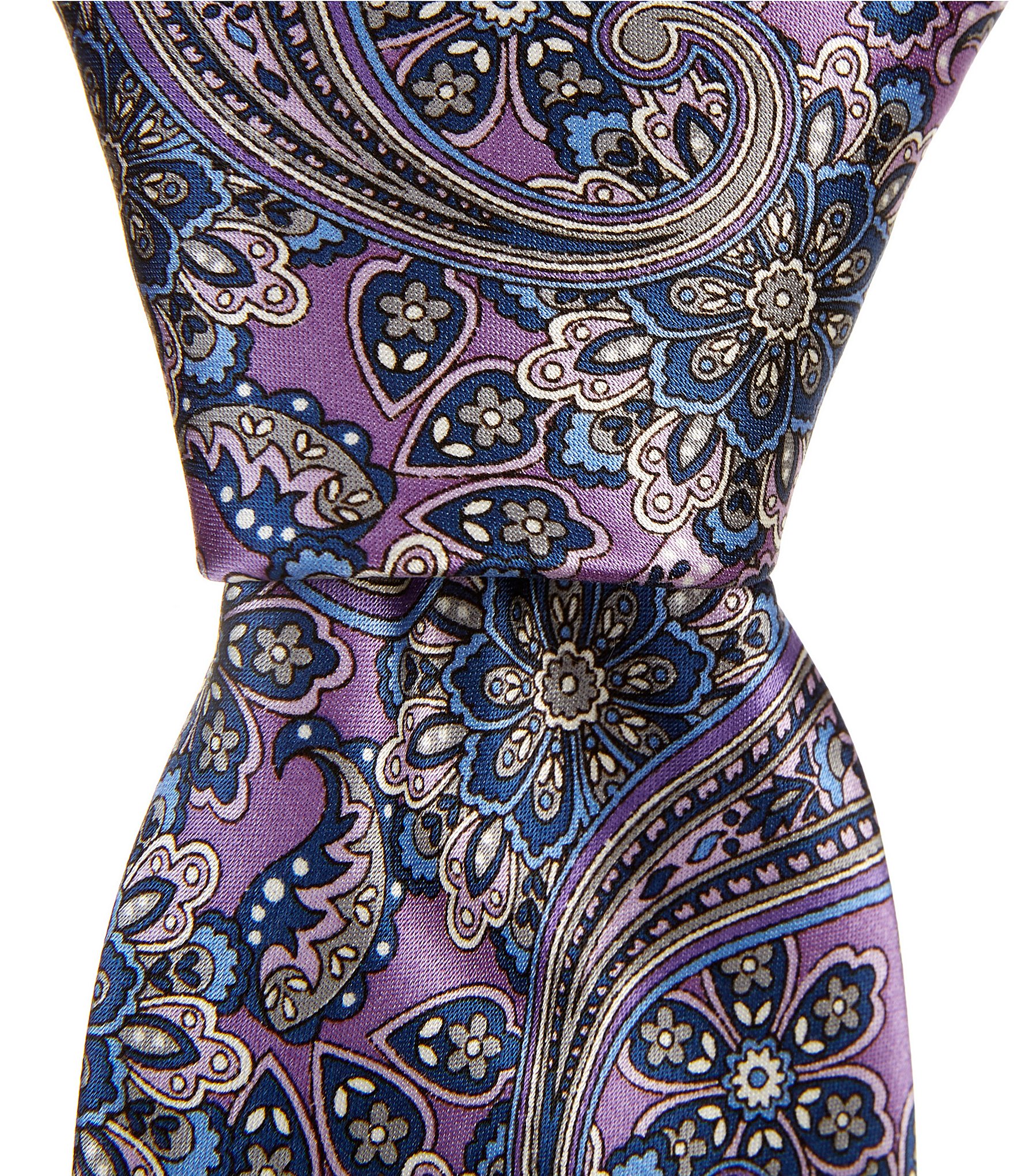 Hickey Freeman Printed Flower 3 1/4" Woven Silk Tie | Dillard's