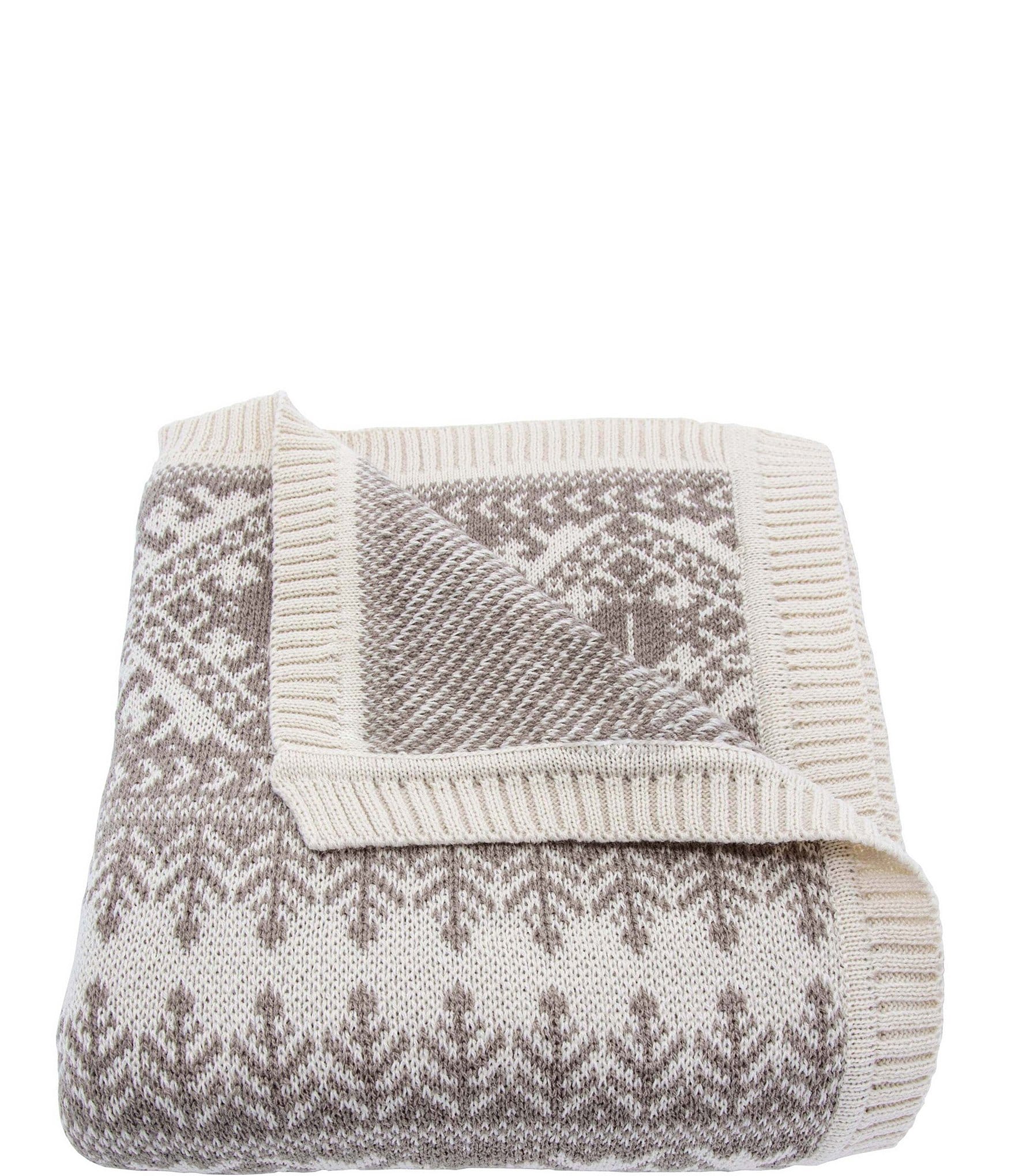 Hiend Accents Fair Isle Knit Pattern Throw Blanket | Dillard's