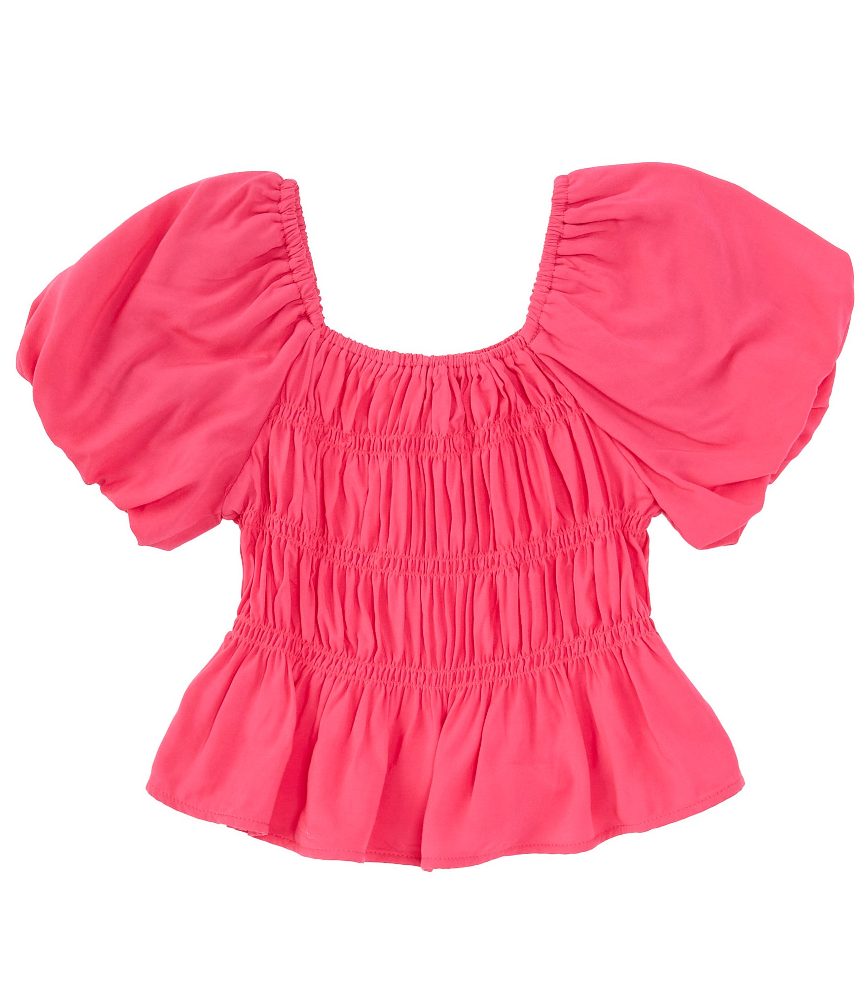 Honey And Sparkle Big Girls 7 16 Short Sleeve Smocked Top Dillards
