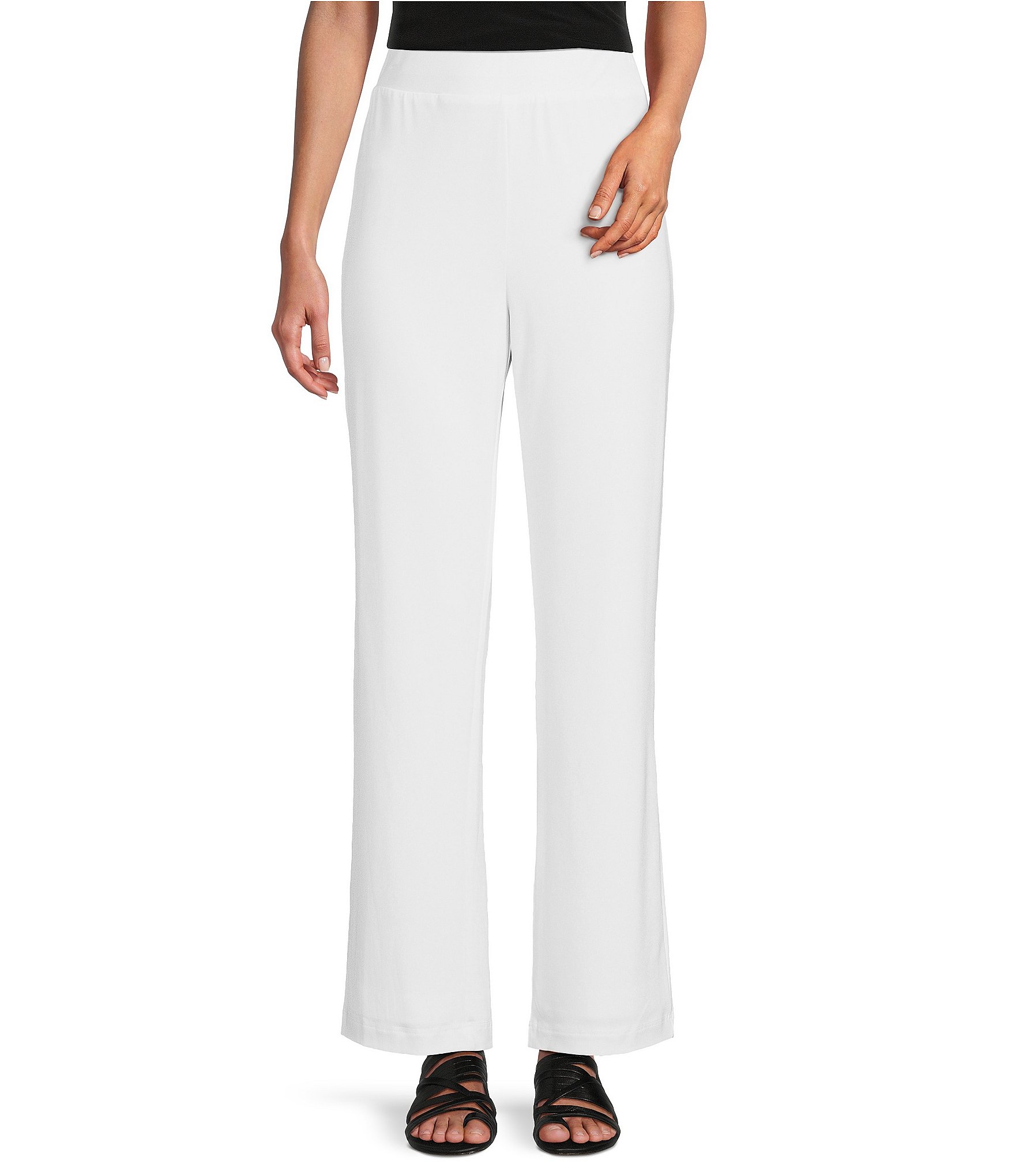 IC Collection Knit Straight Leg Pull-On Pants | Dillard's