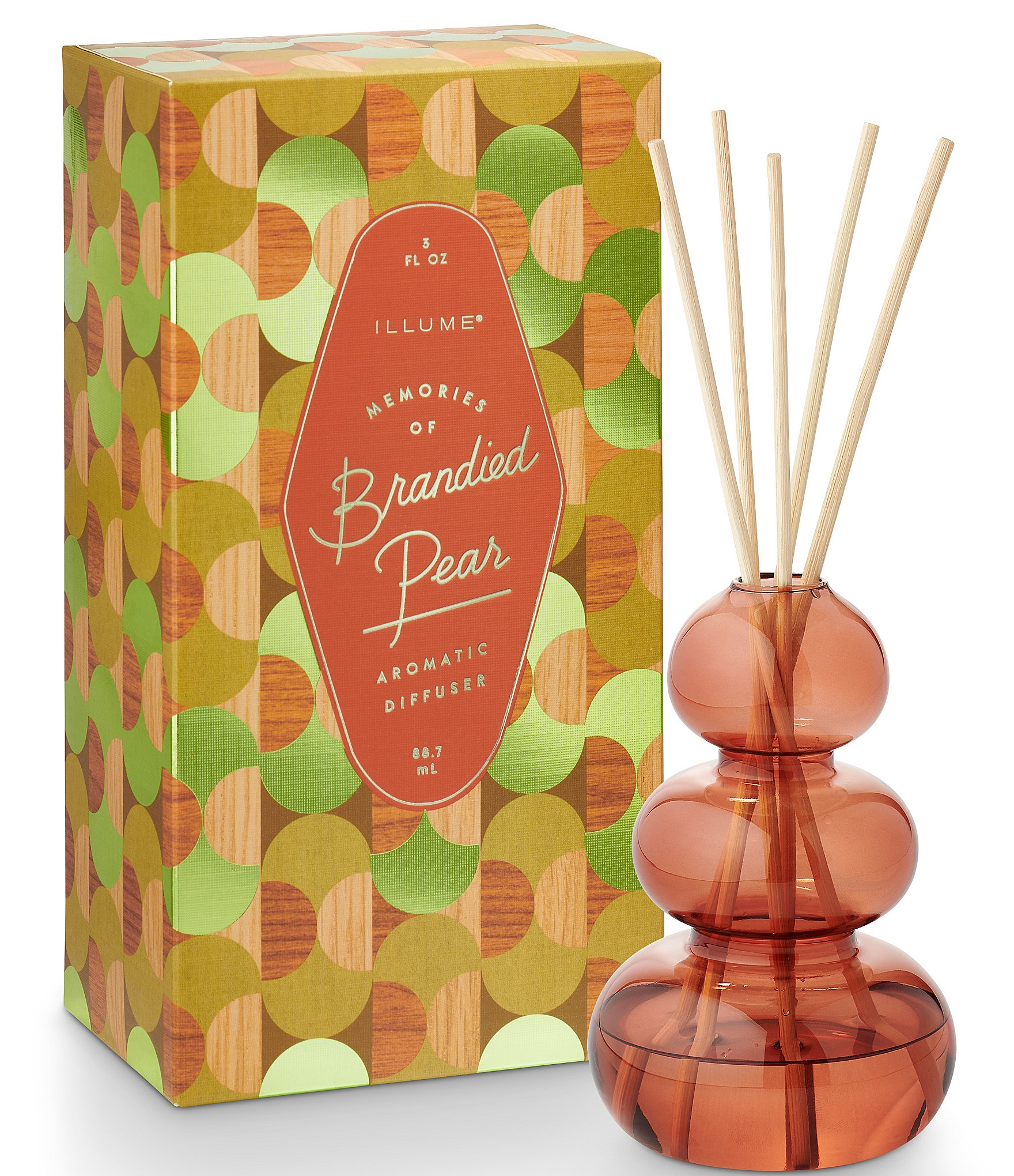Illume Candles Memory Lane Holiday Colleciton Brandied Pear Bubbled ...
