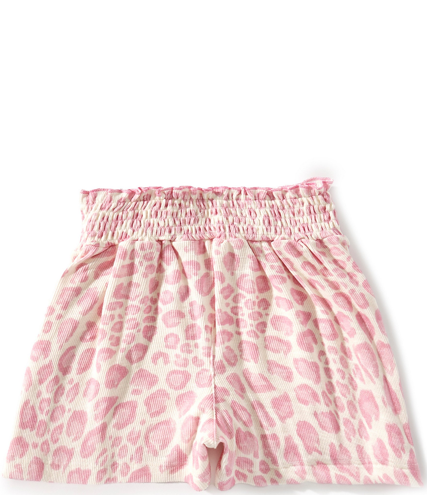 Indie Gold Little Girls 2T-6X Leopard-Printed Smocked-Waist Indie Gold Little Girls 2T-6X Leopard-Printed Smocked-Waist
