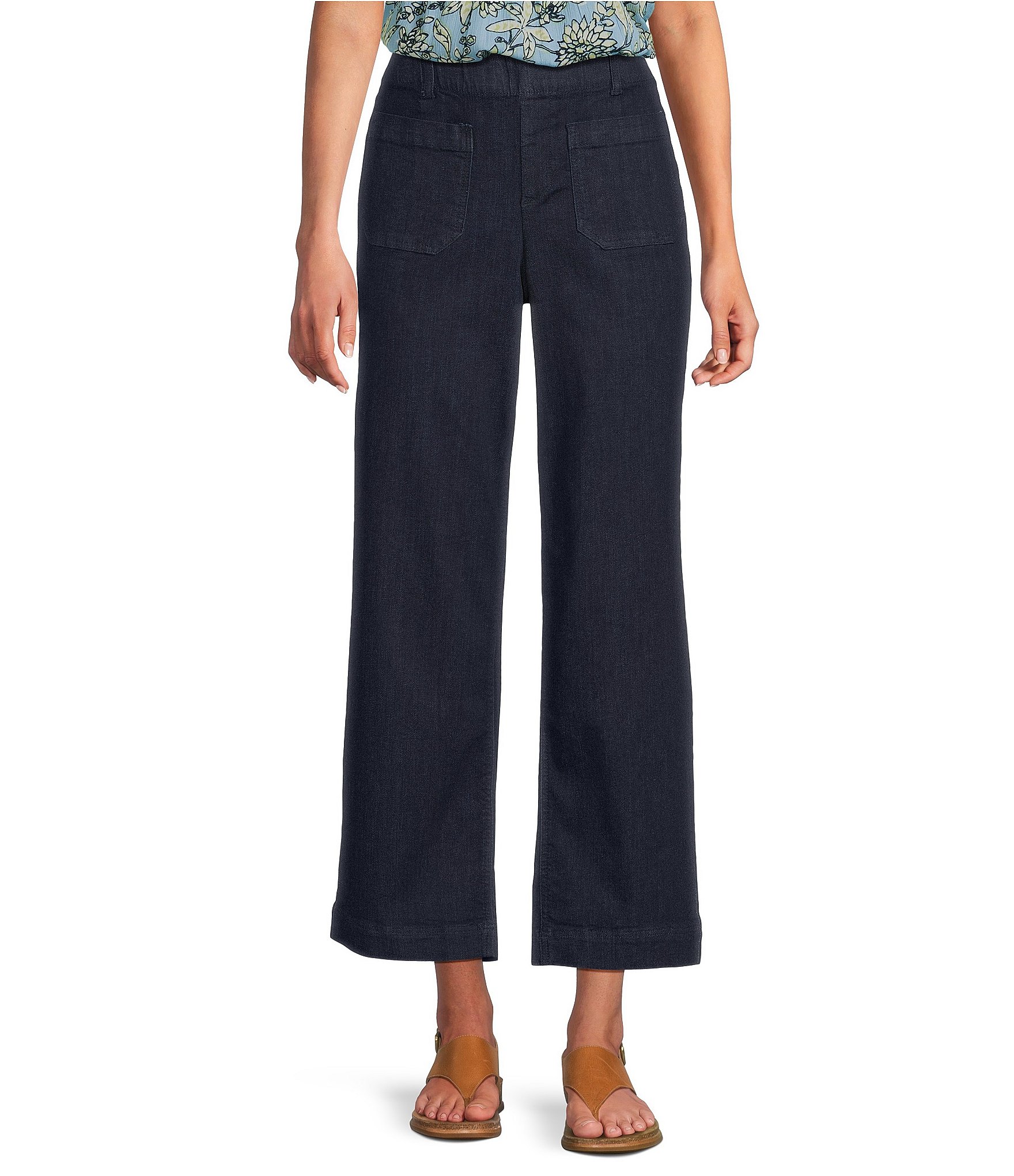 Intro Mae Relaxed Pull-On Crop Pants | Dillard's