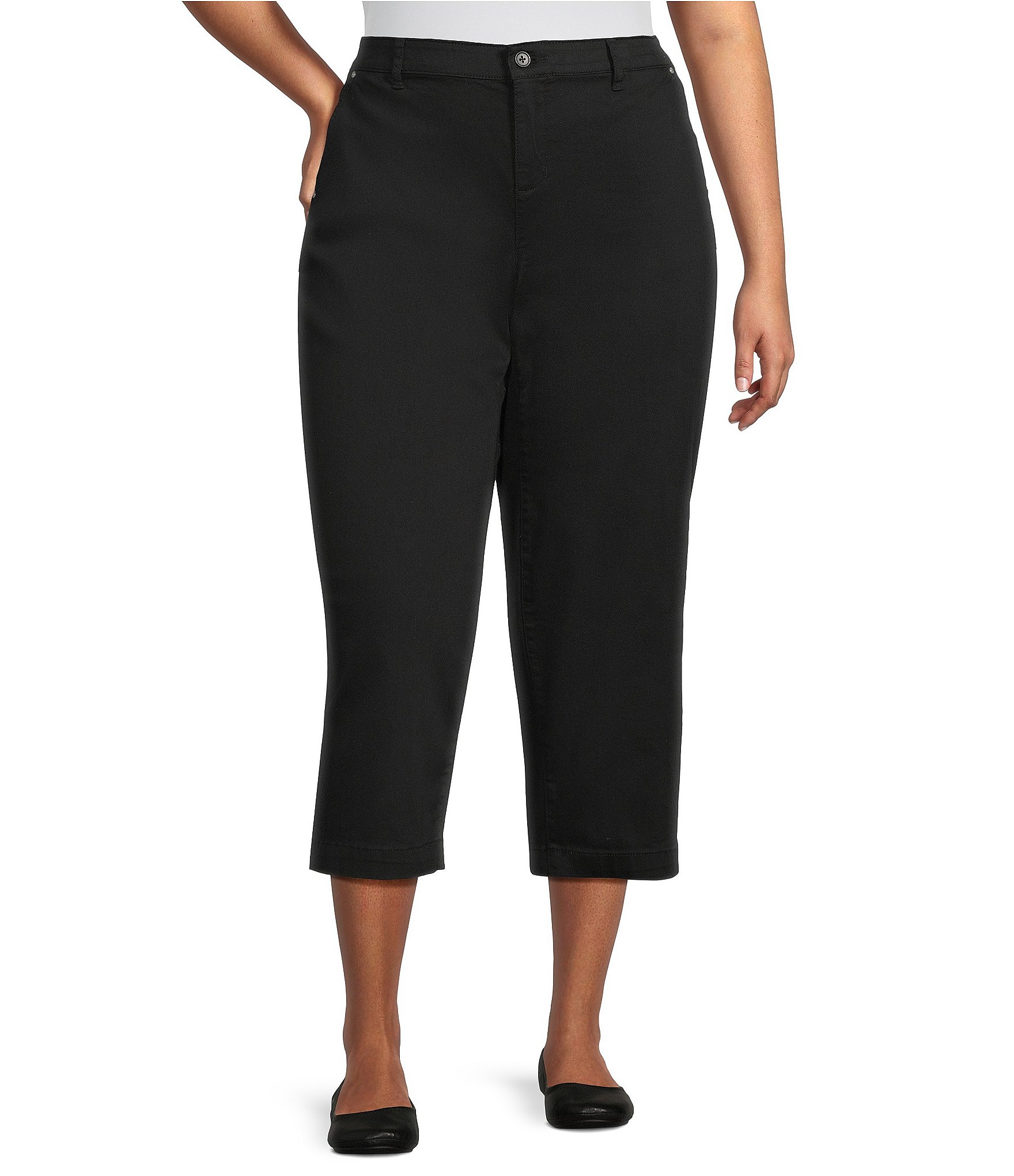 Intro Plus Size Ricky Stretch Crop Pants | Dillard's