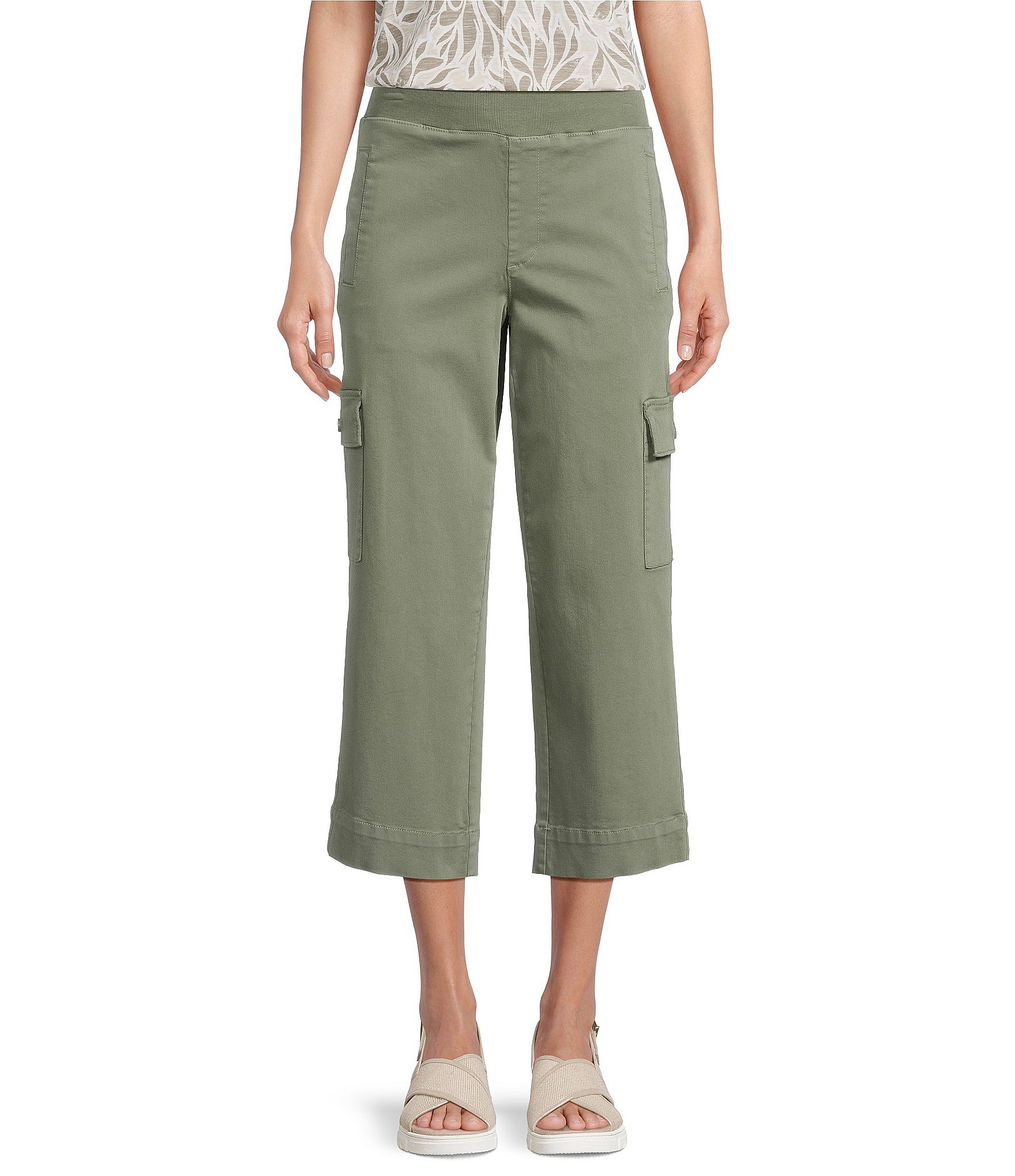 Intro Rib Knit Pheobe Pull-On Cargo Capri Pants | Dillard's