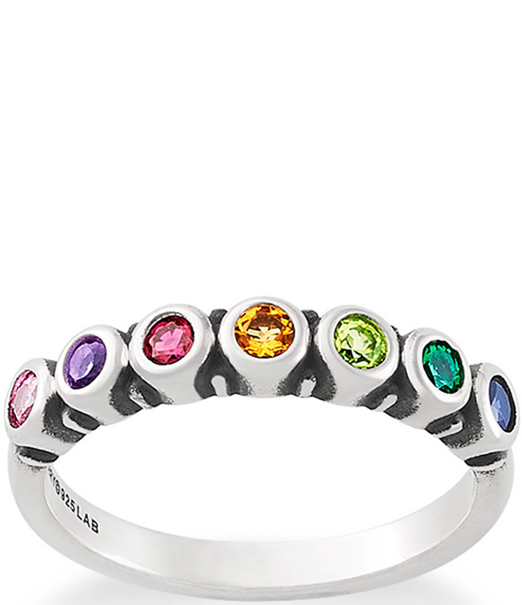 James Avery Stacker Ring with Lab-Created Multi Gemstones | Dillard's