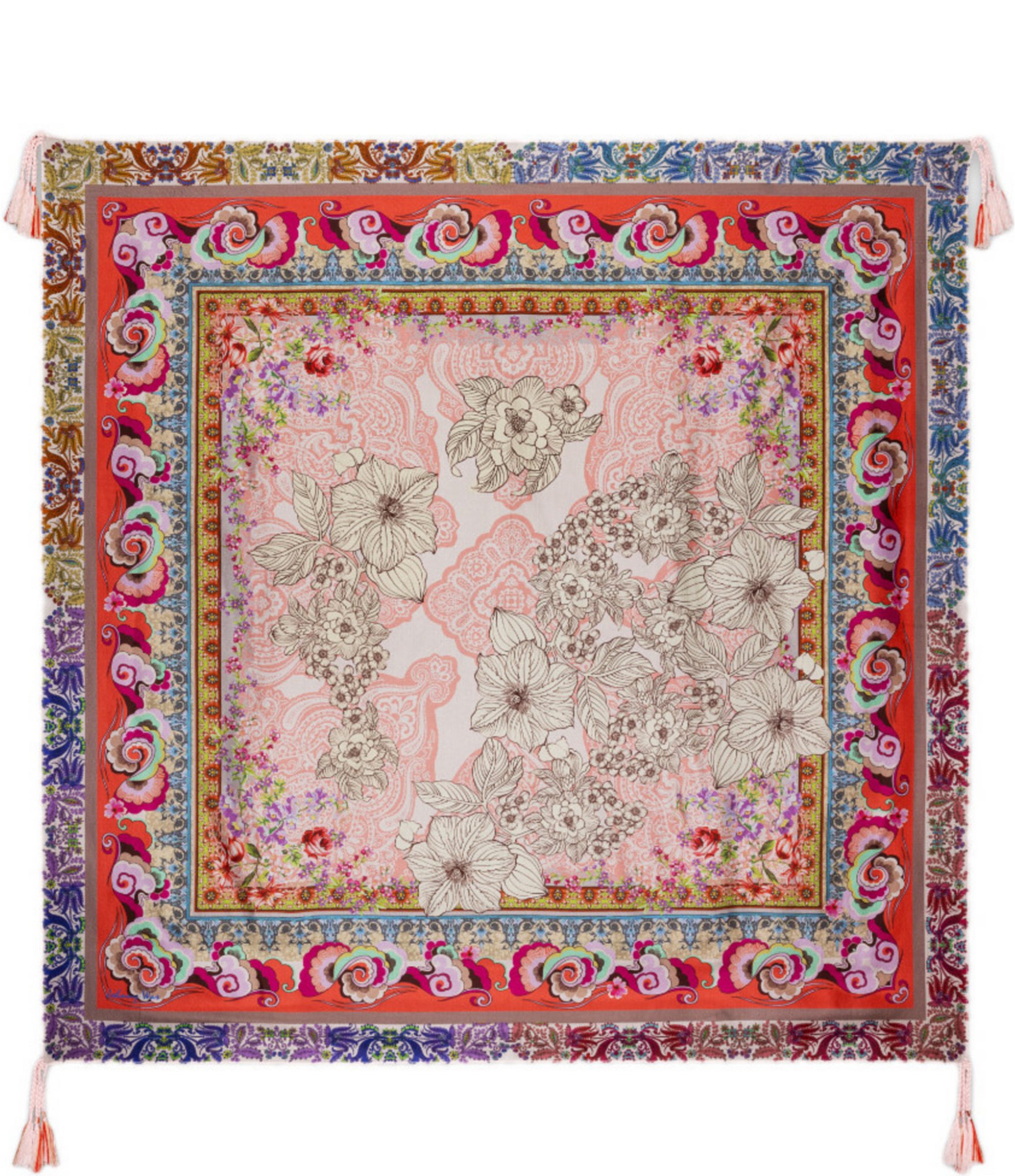 JOHNNY WAS Modey Silk Square Scarf | Dillard's