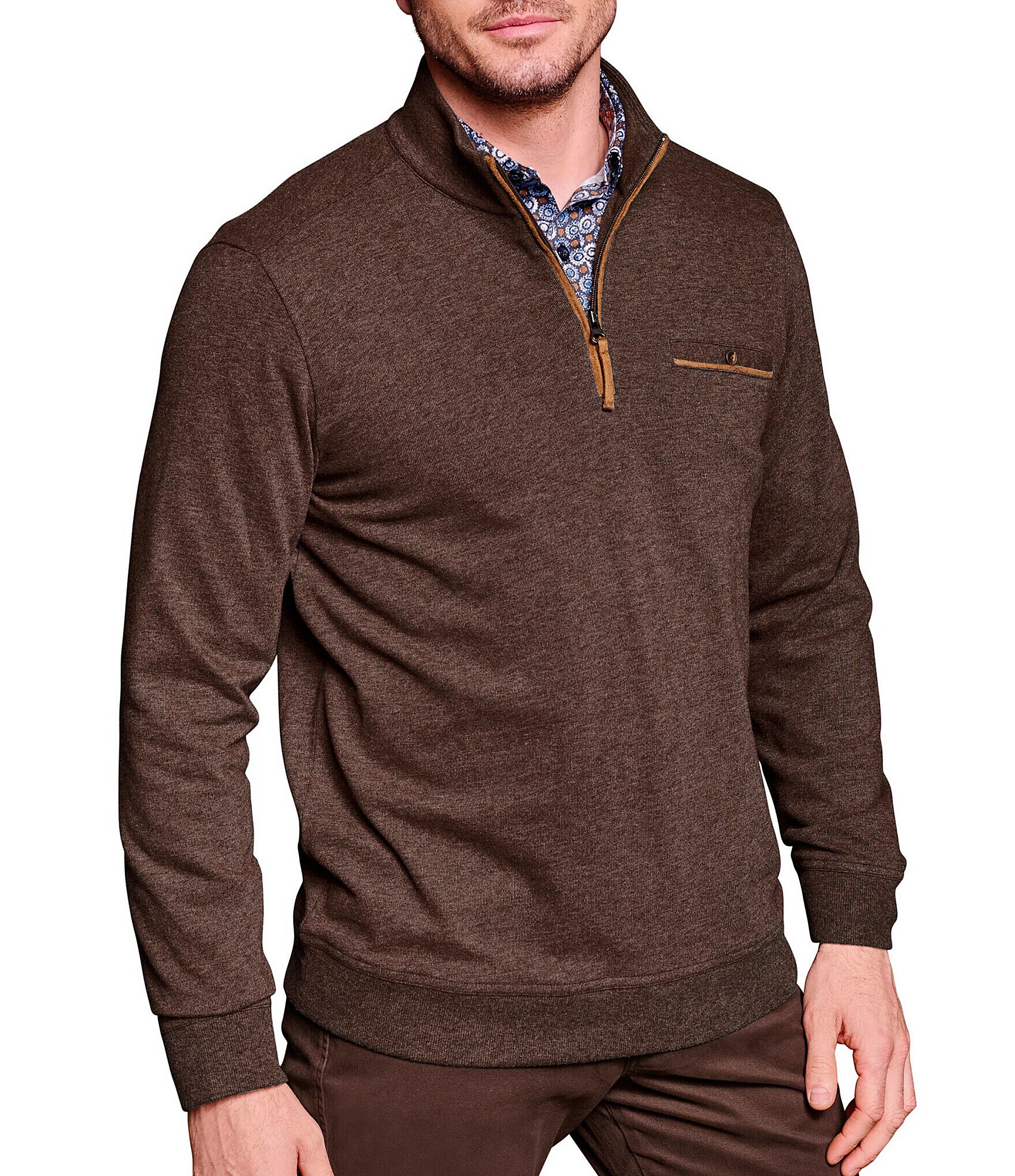 Johnston & Murphy Knit Quarter-Zip Pullover | Dillard's
