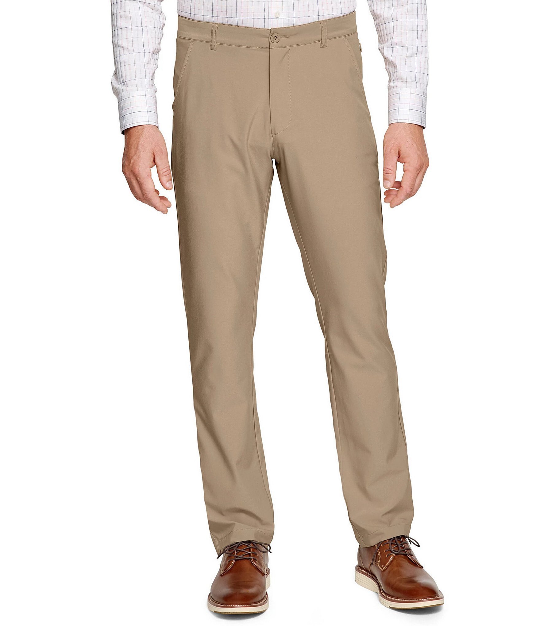 Johnston & Murphy XC4 Performance Stretch Flat Front Pants | Dillard's