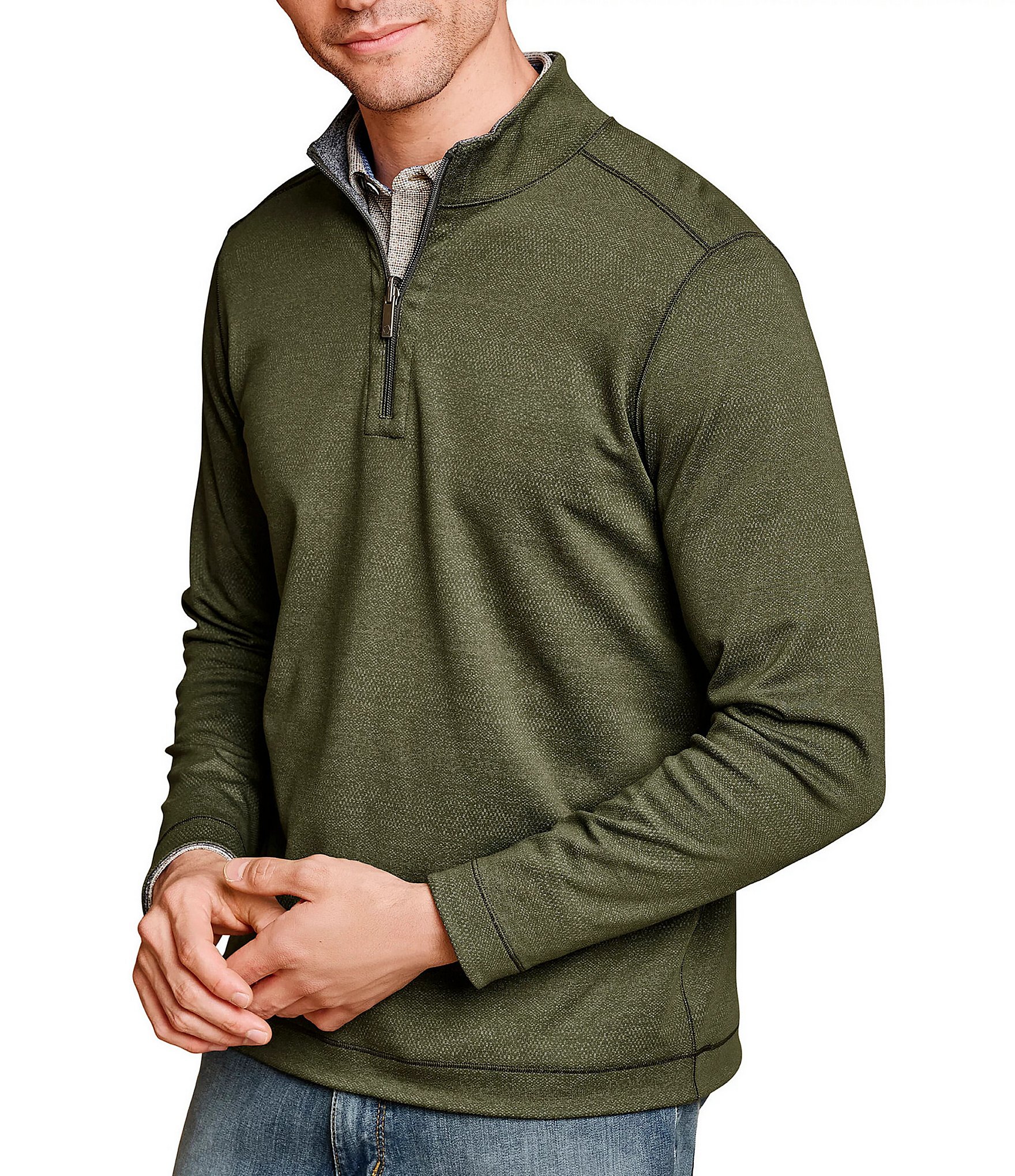 Johnston & Murphy XC4 Performance Stretch Reversible Quarter-Zip ...