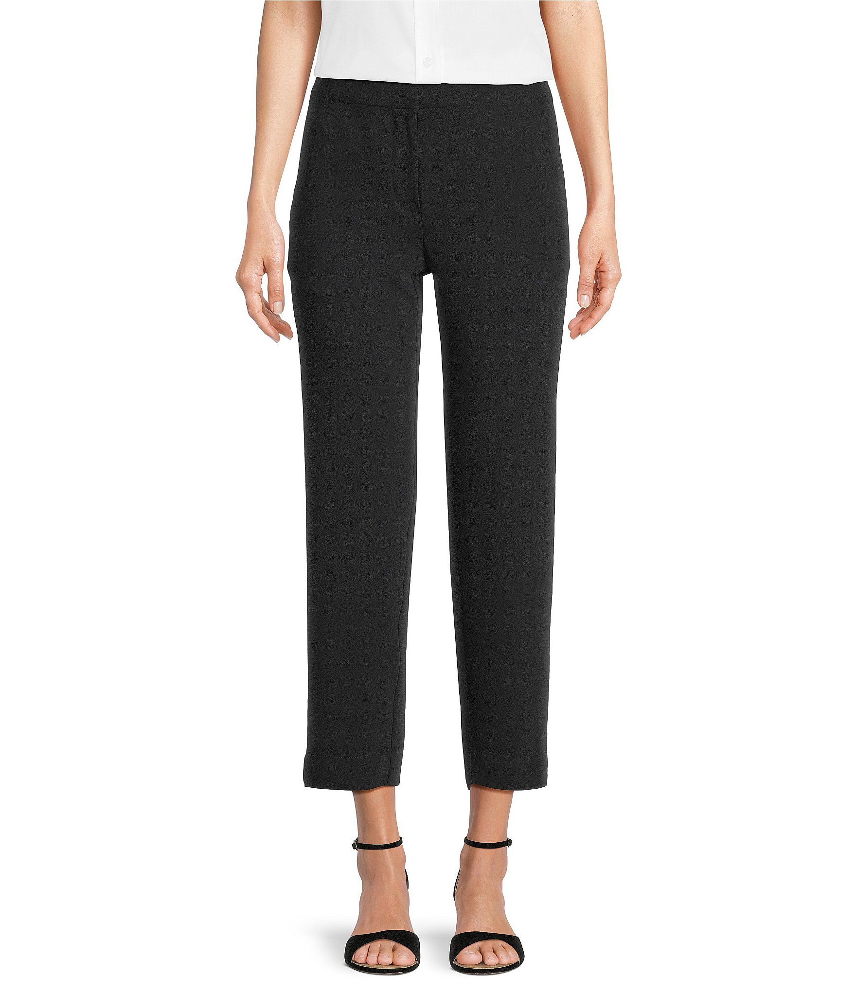 KARL LAGERFELD PARIS Stretch Flat Front Pants | Dillard's