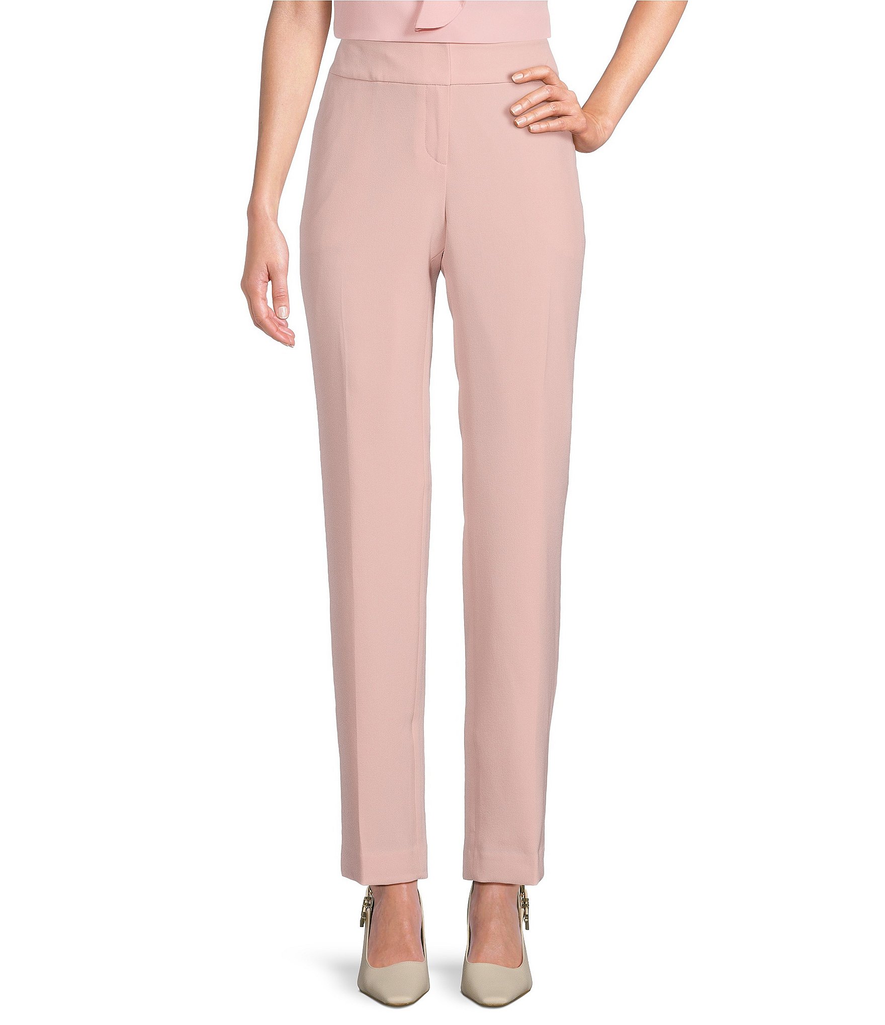 Kasper Flat Front Slim Straight Pants | Dillard's