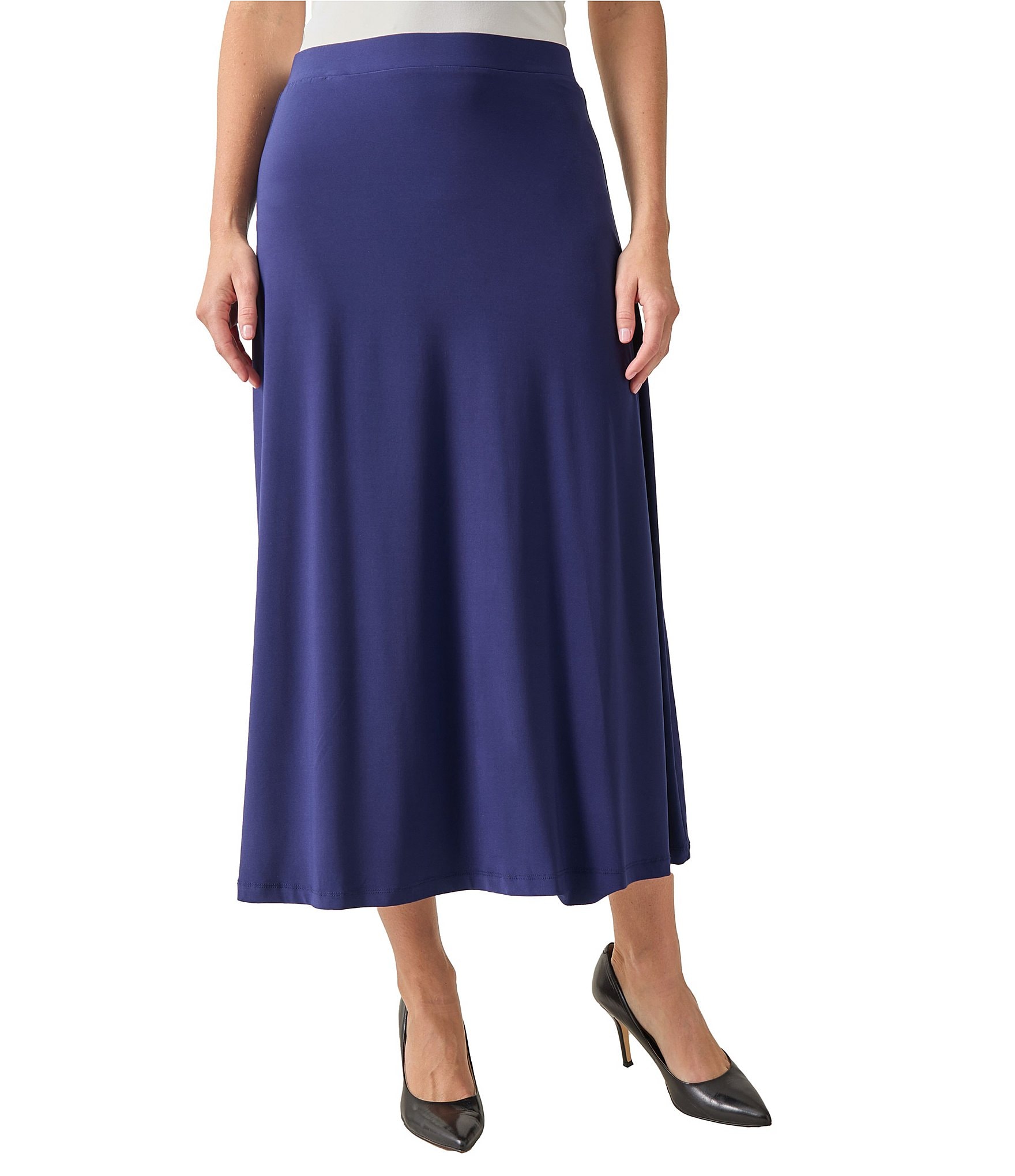 Kasper Pull-On A-Line Midi Skirt | Dillard's