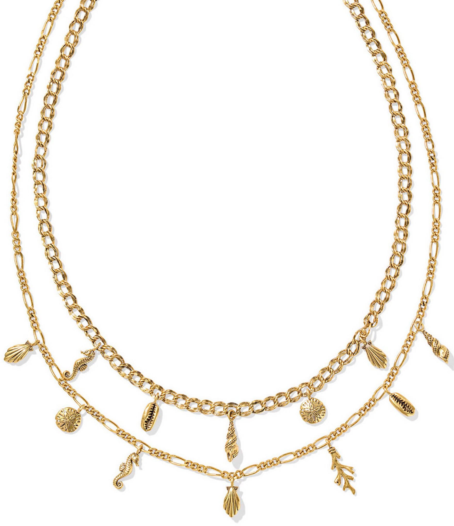Kendra Scott Alexa Shell Short Multi Strand Necklace | Dillard's