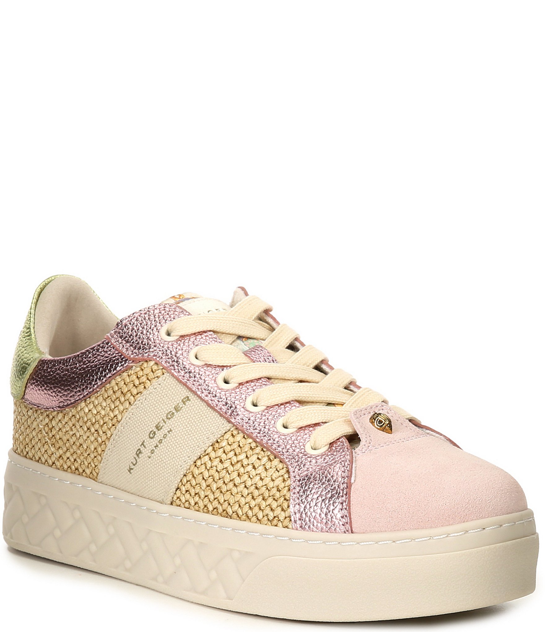 Kurt Geiger London Kensington Woven Metallic Cupsole Platform Sneakers Dillards