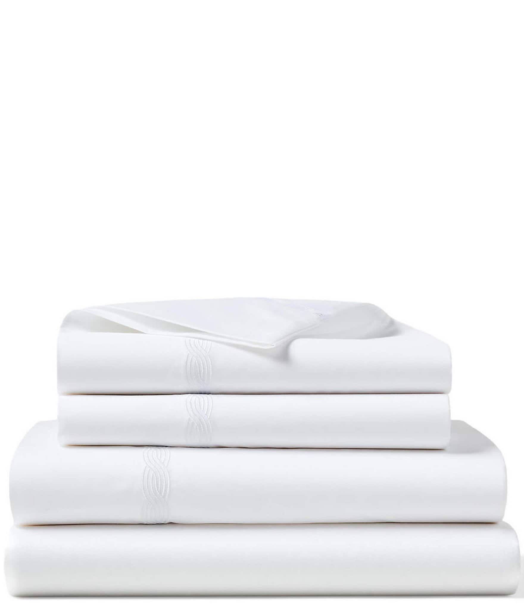Lauren Ralph Lauren 300-Thread Count Spencer Cable Embroidery Sheet Set ...