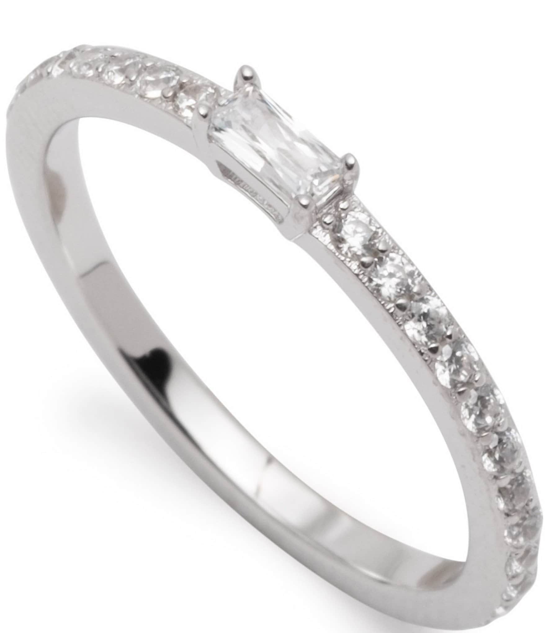 Lauren Ralph Lauren Sterling Silver CZ Ring | Dillard's