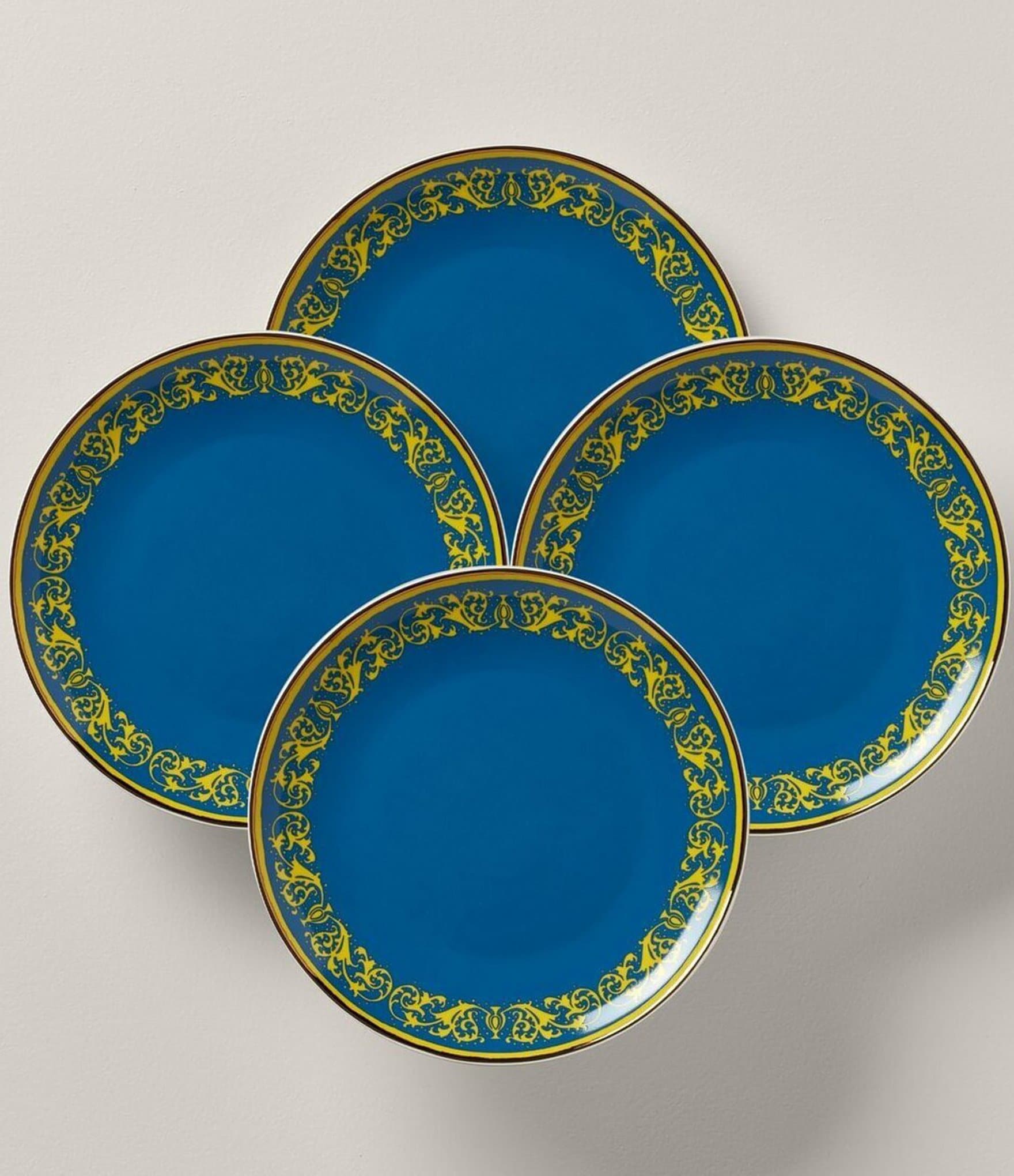 Lenox Bold LX Remix Blue 4-Piece Accent Plate Set | Dillard's