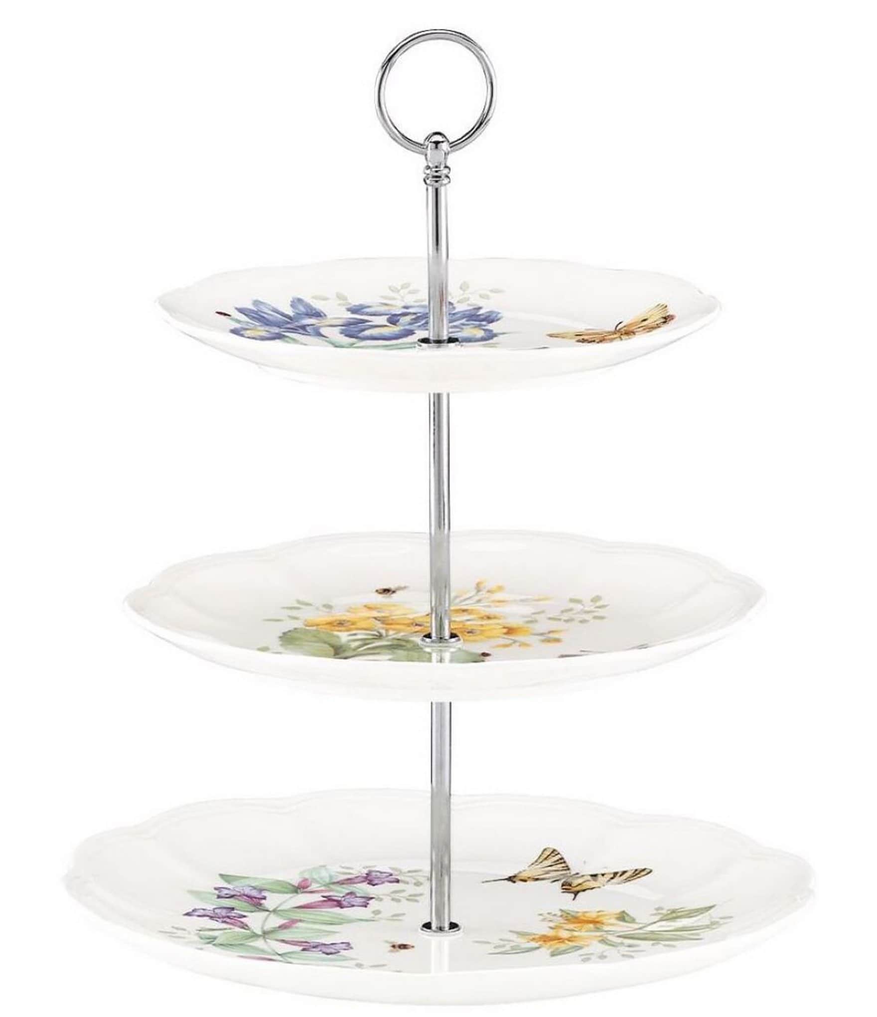 Lenox Butterfly Meadow 3-Tier Porcelain Server | Dillard's