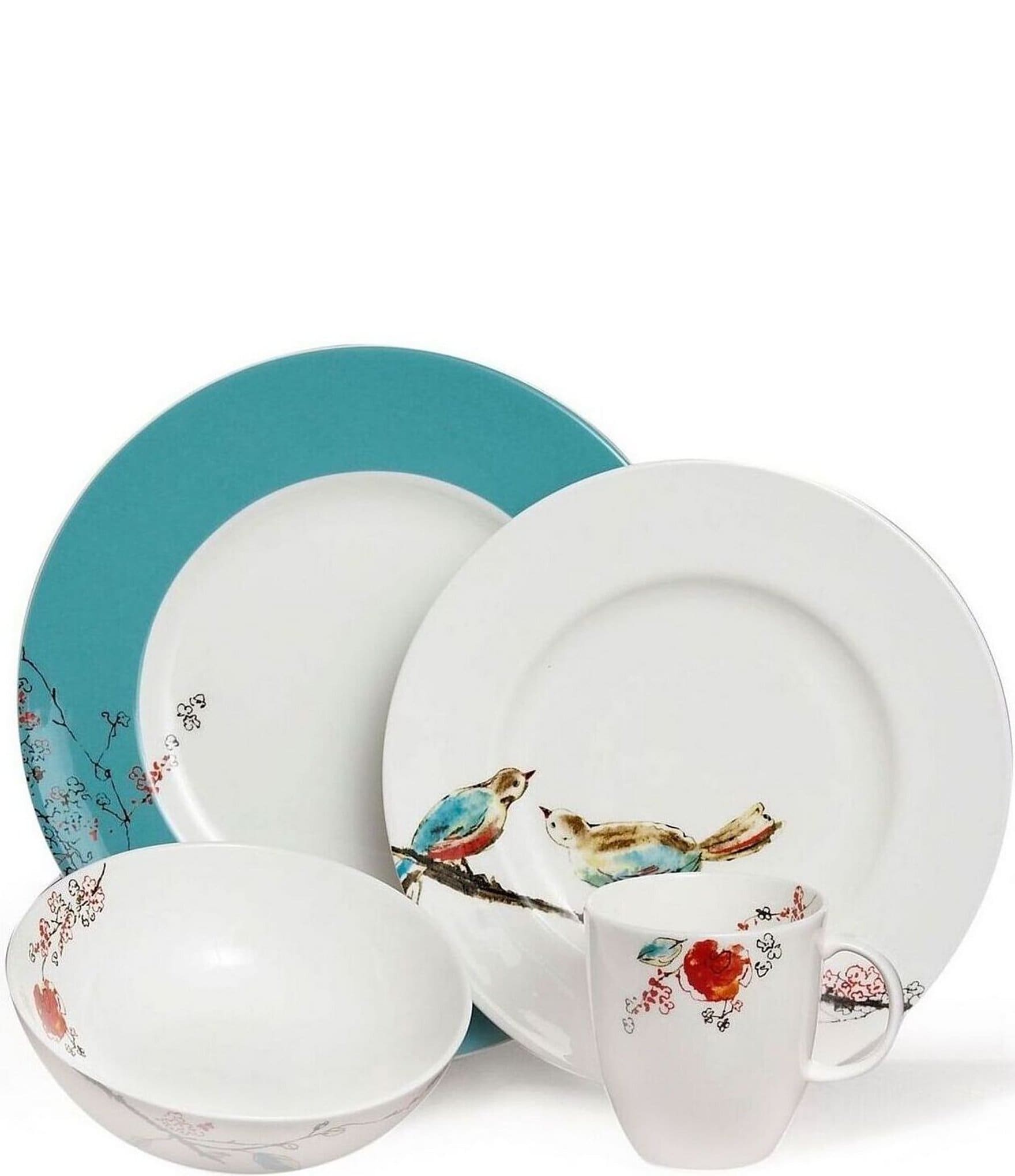 Lenox Chirp Floral & Bird 4-Piece Place Setting | Dillard's