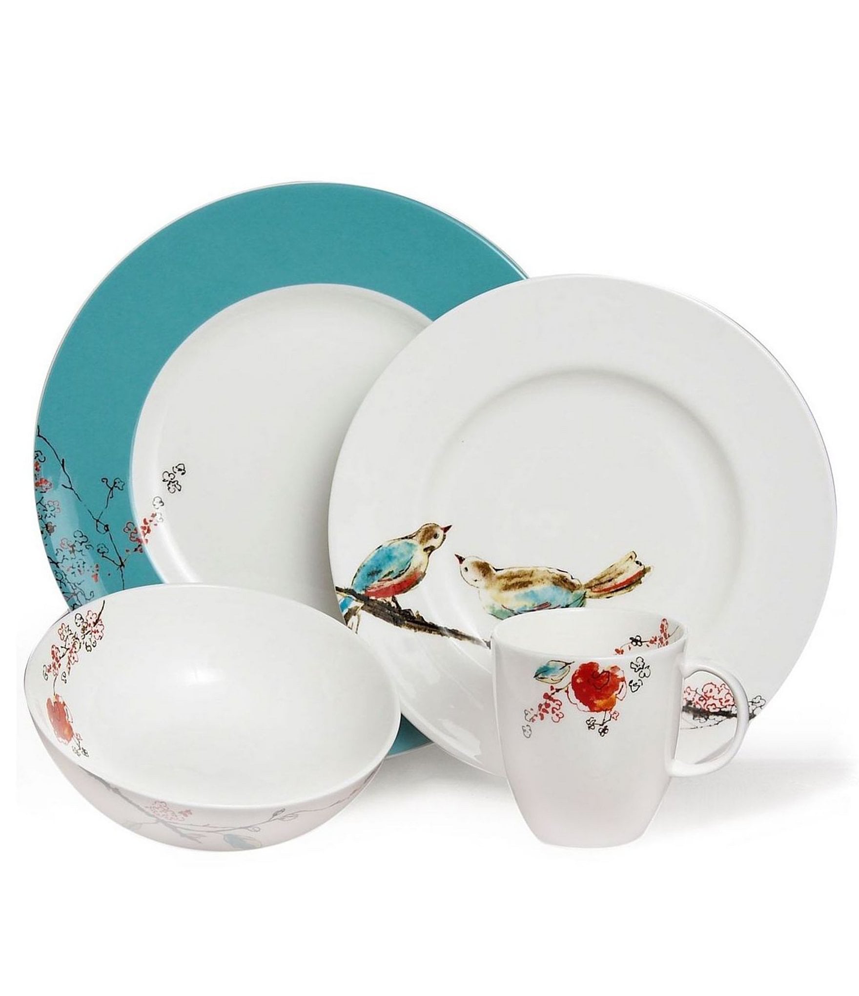 Lenox Chirp Floral & Bird 4-Piece Place Setting | Dillard's