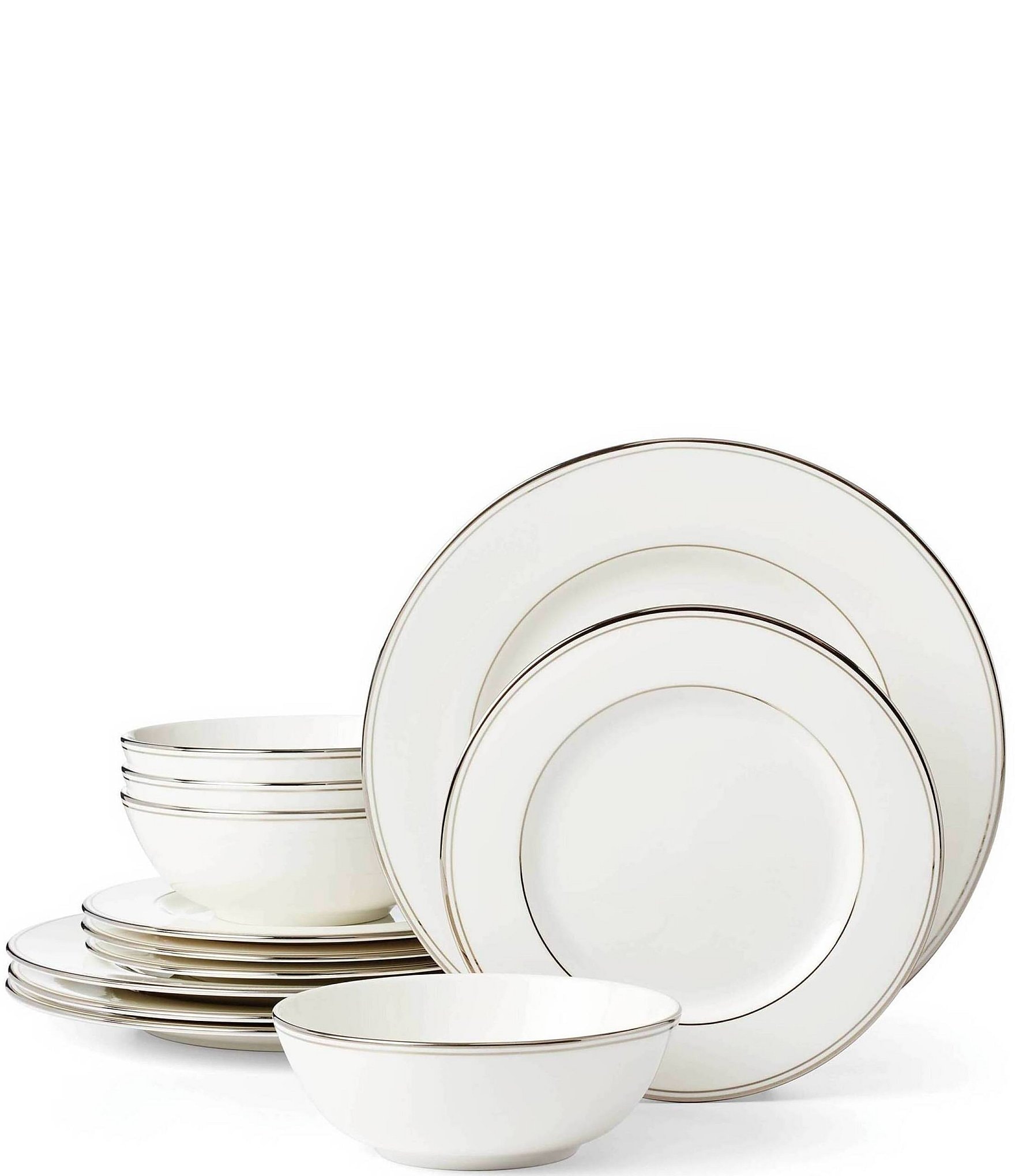 Lenox Federal Platinum 12 Piece Dinnerware Set | Dillard's