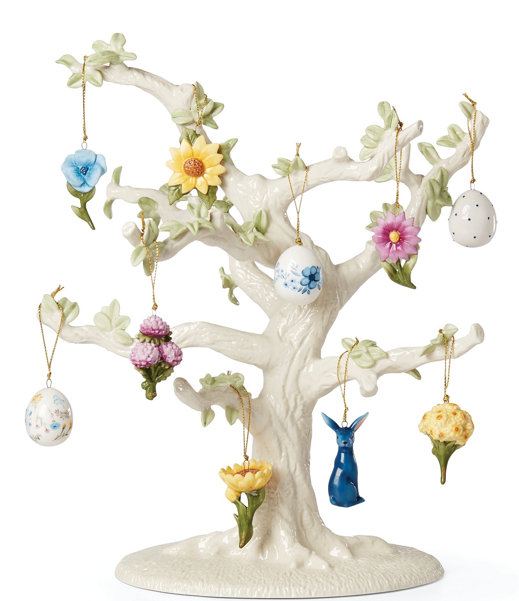 Lenox Floral Easter 10-Piece Mini Ornaments + Tree Set | Dillard's