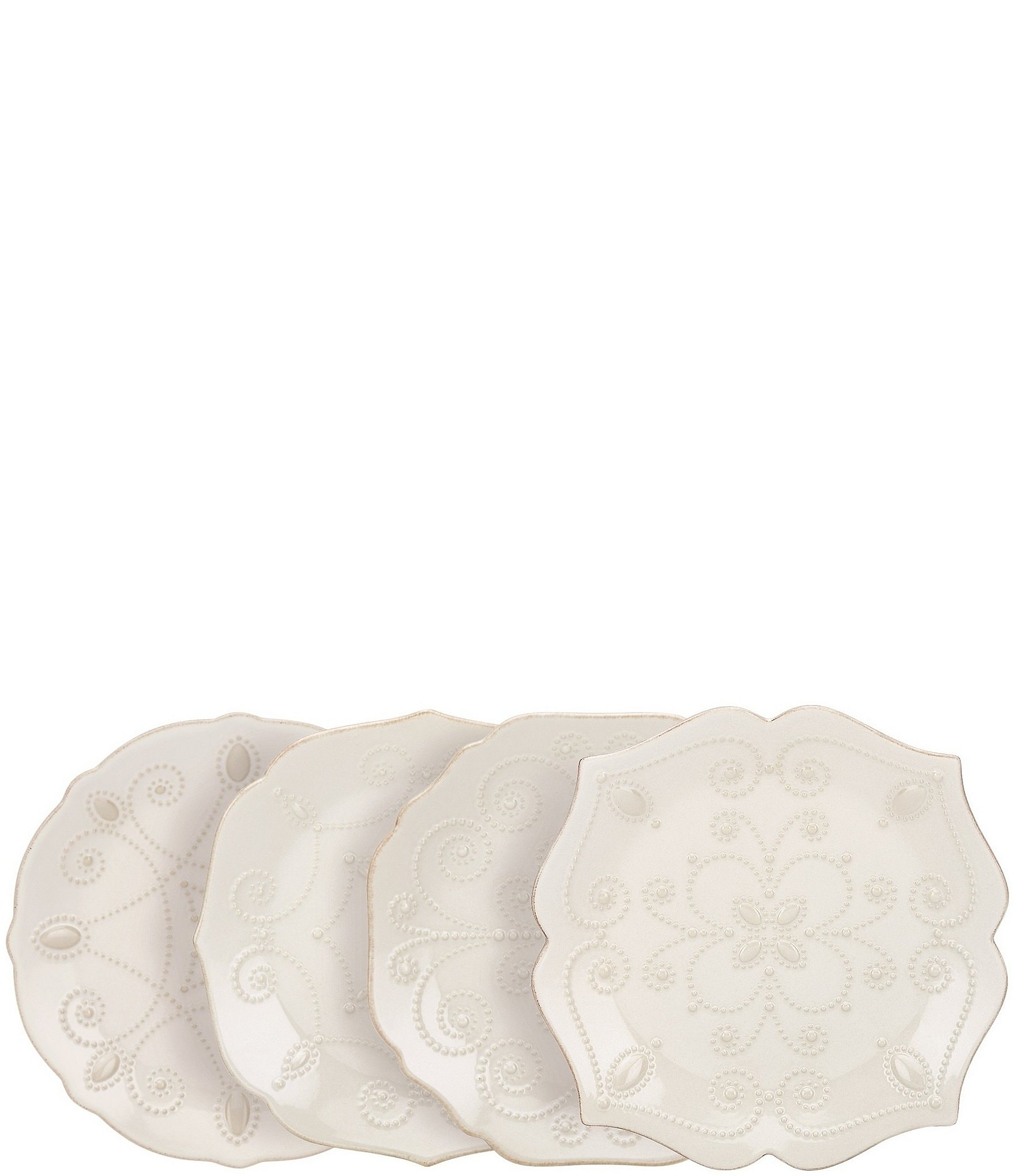 Lenox French Perle 4-Piece Assorted Dessert Plate Set | Dillard's