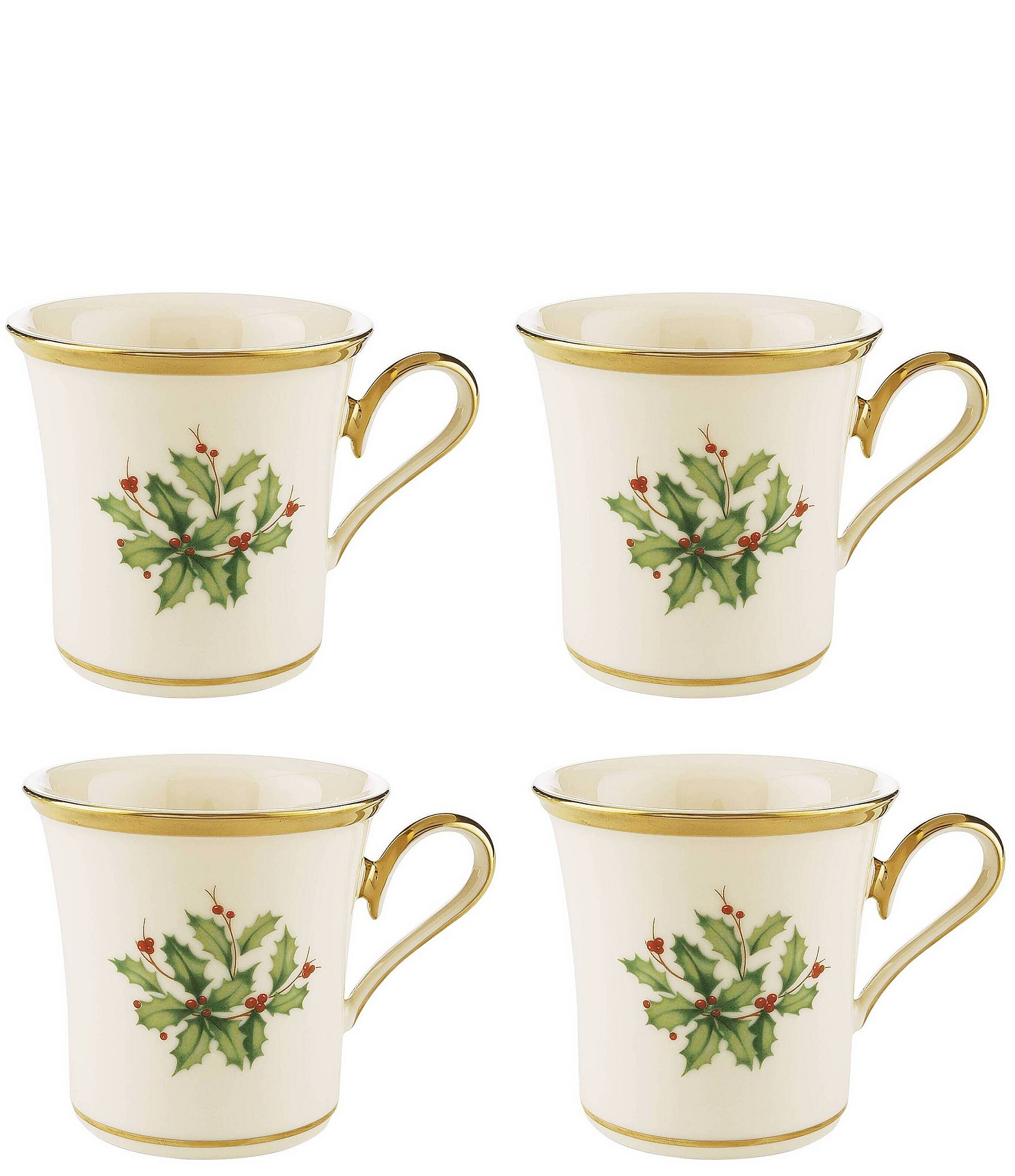 Lenox Holiday Mugs, Set of 4 | Dillard's