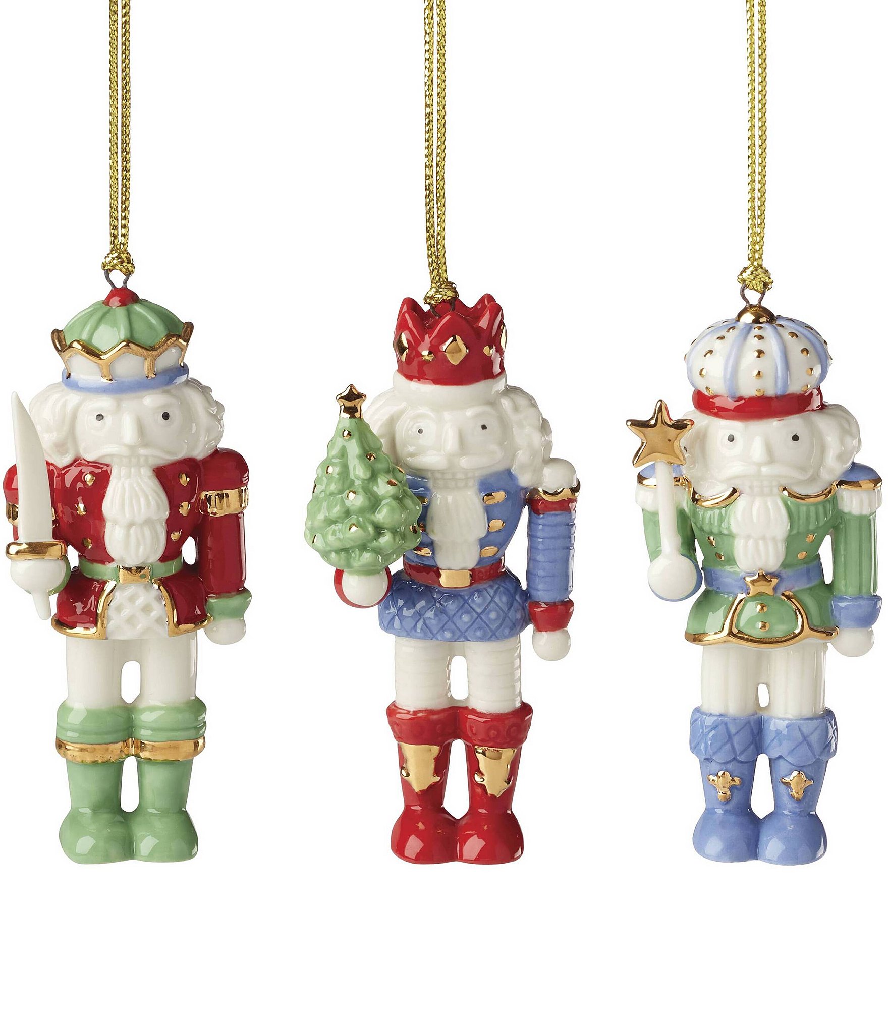 Lenox Nutcracker 3-Piece Ornament Set | Dillard's