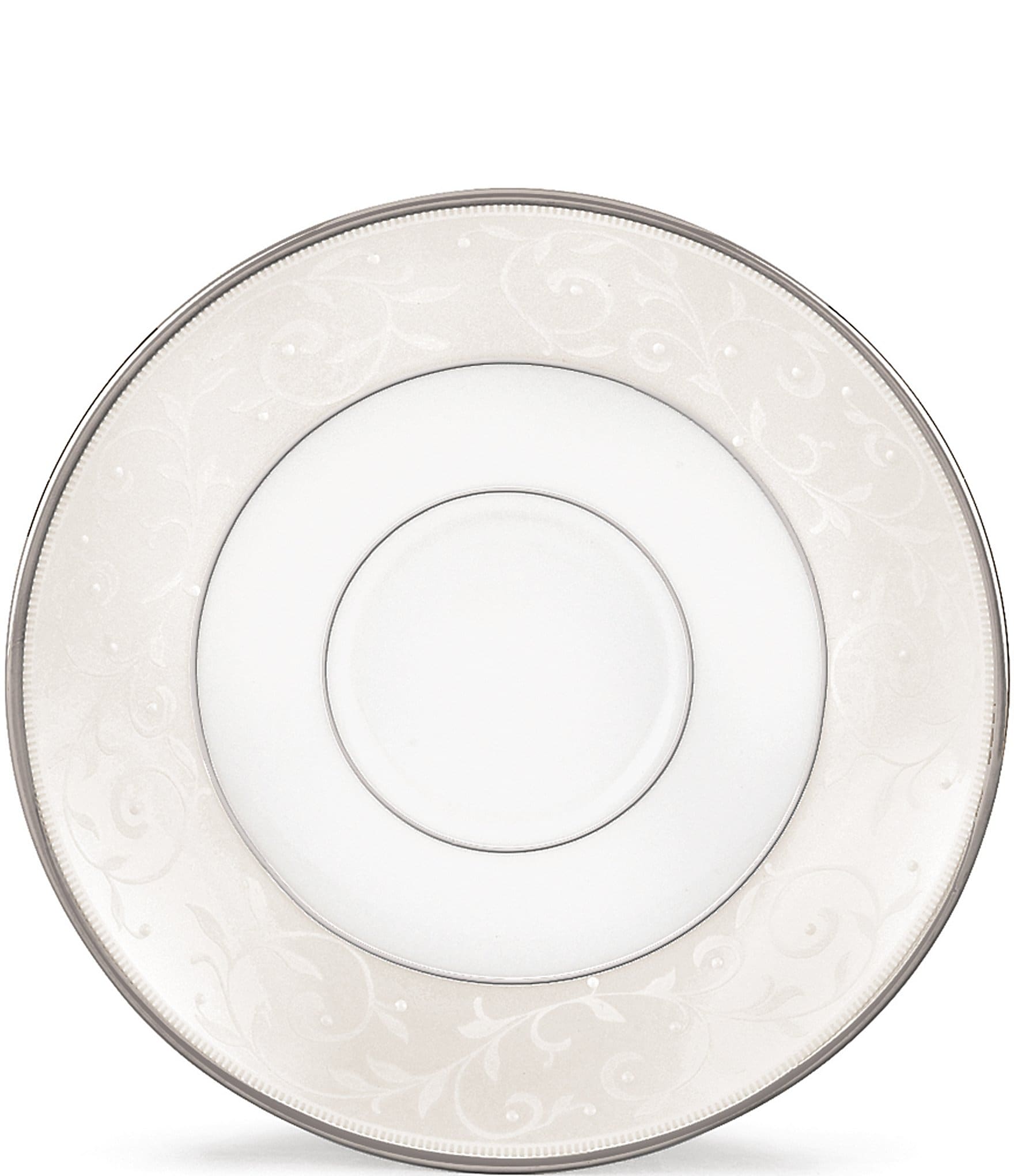 Lenox Opal Innocence Vine & Pearl Platinum Opalescent Bone China Saucer ...