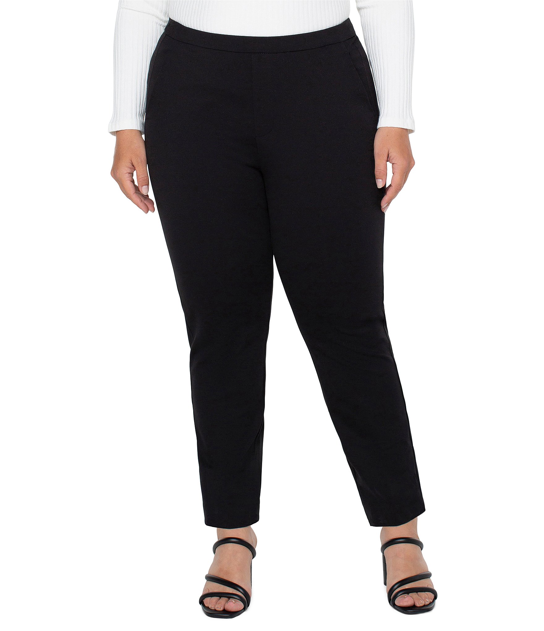 Liverpool Los Angeles Plus Size Kayla Mid Rise Pull-On Trouser Pants ...
