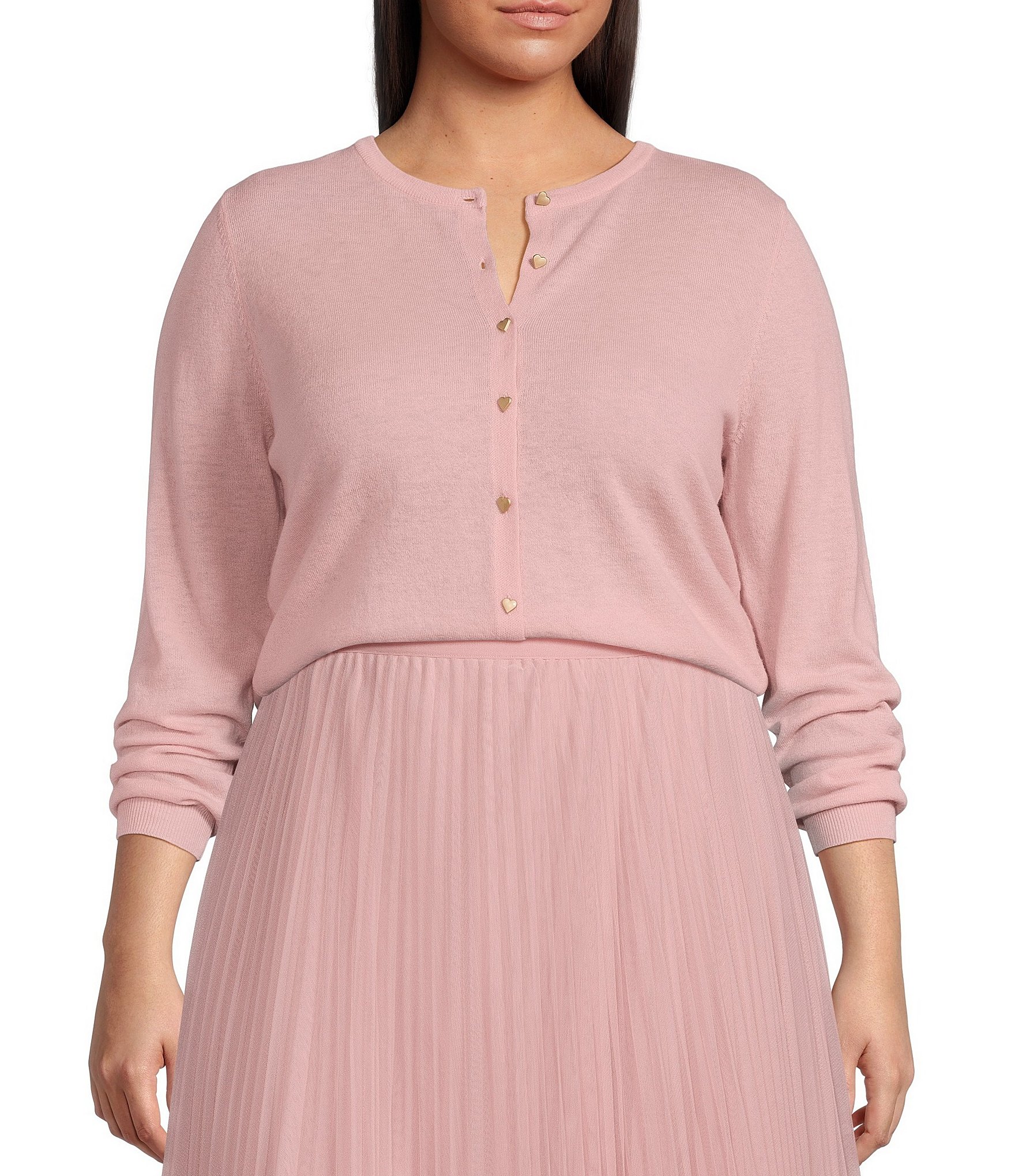 Lucy Paris Plus Betsy Long Sleeve Wool Cardigan | Dillard's