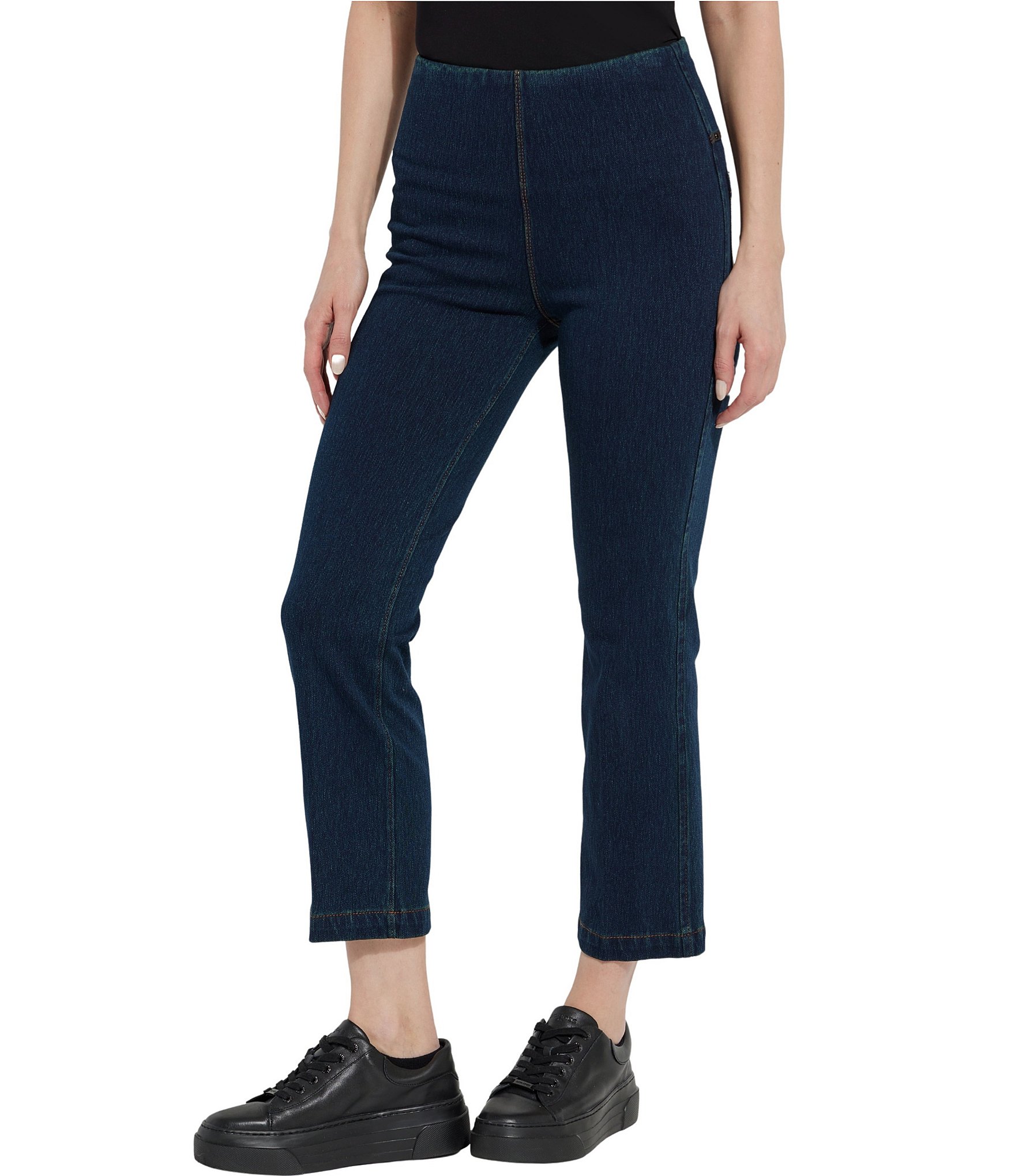 Lysse Denim Baby Bootcut Ankle Leggings | Dillard's