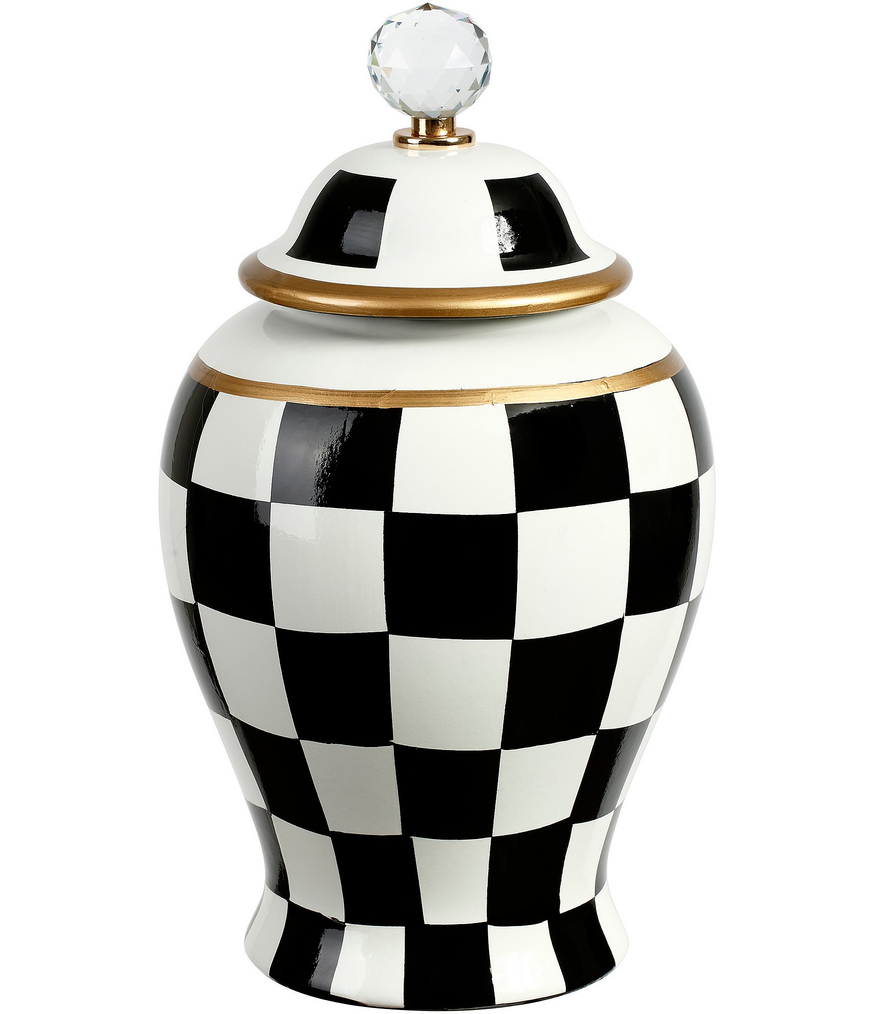 Mark Roberts Checkered Urn with Lid, Medium | Dillard's