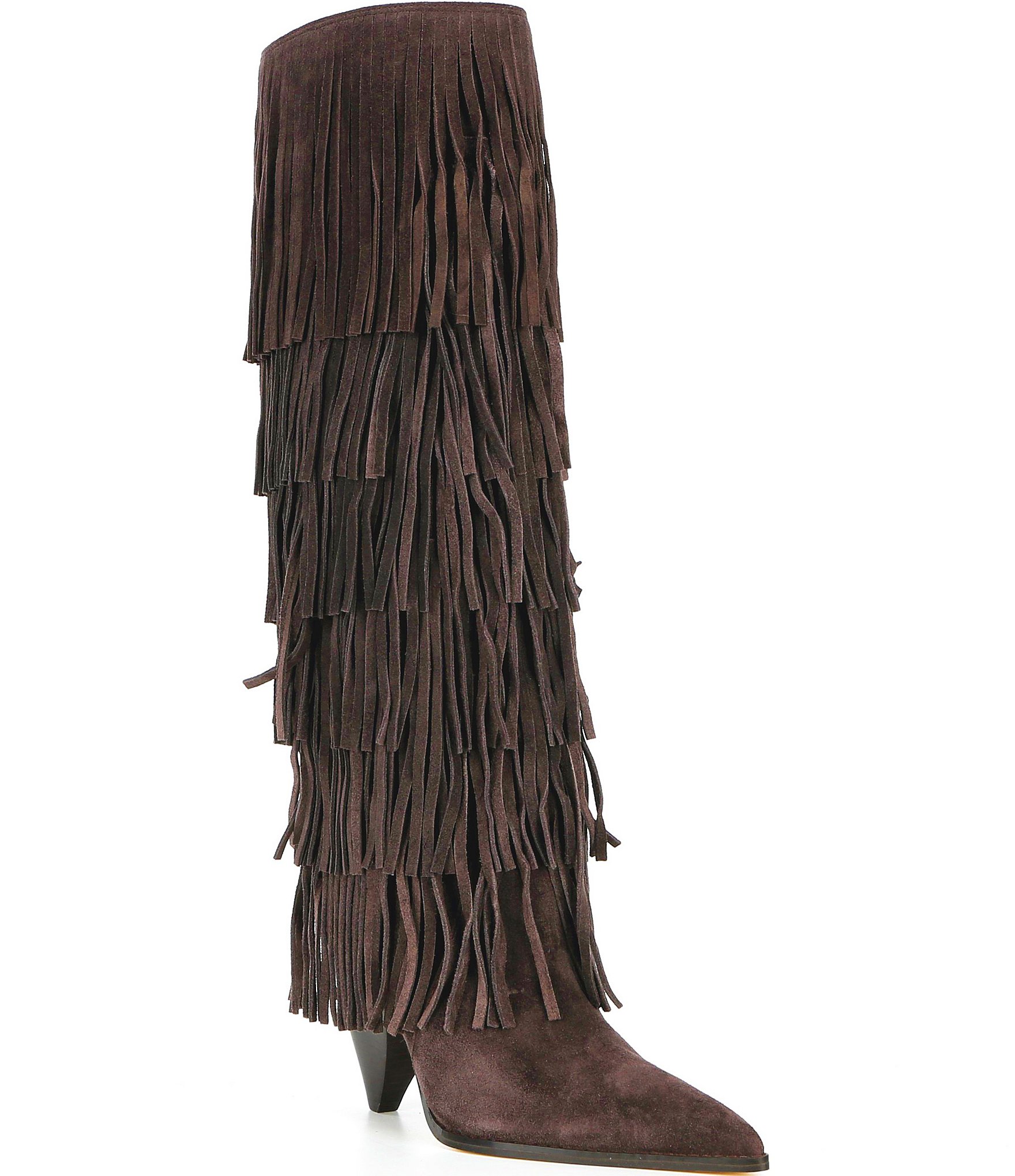 Michael Kors Jayla Suede Fringe Tall Boots | Dillard's