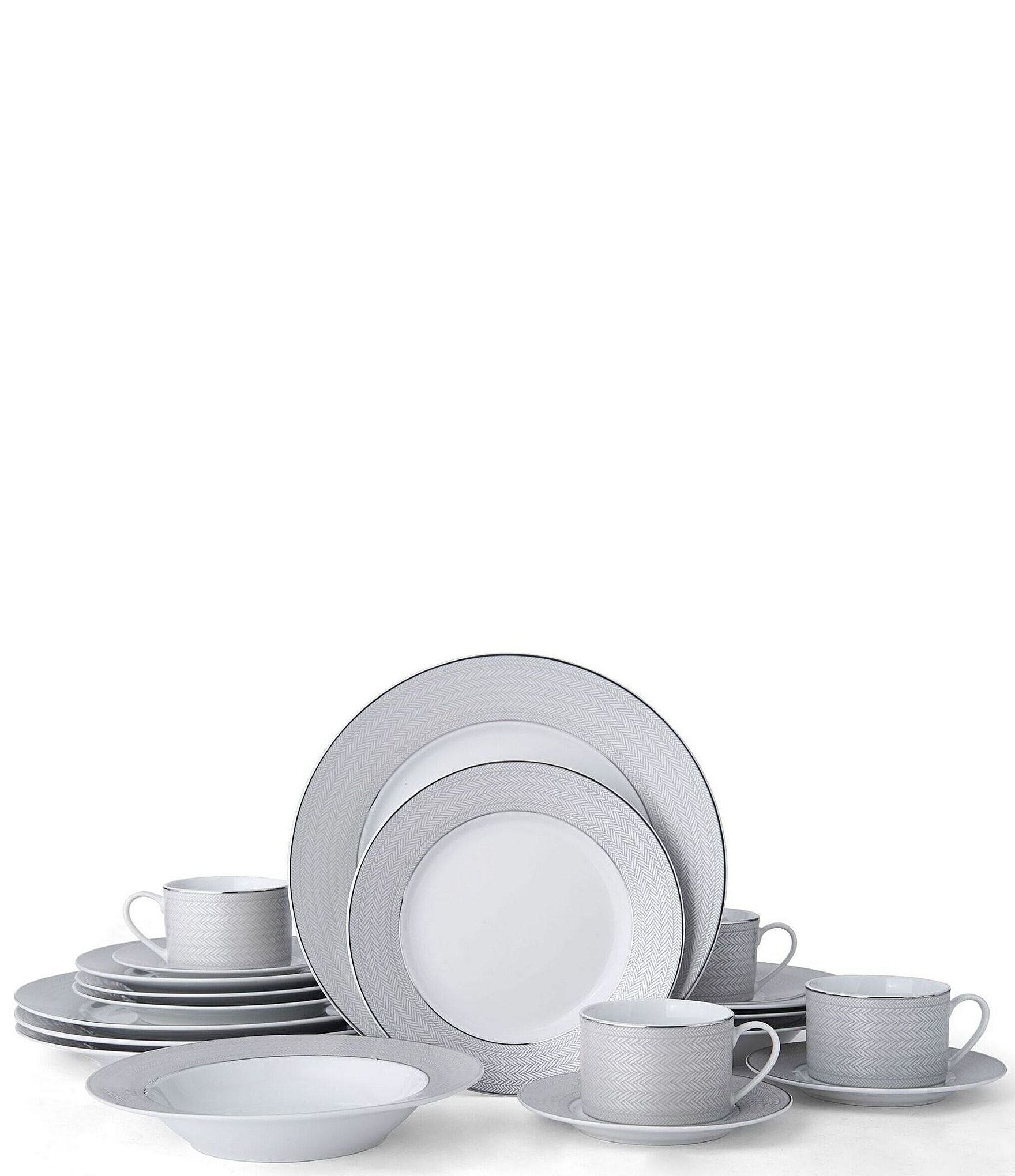 Mikasa Percy Gray 20-Piece Dinnerware Set | Dillard's