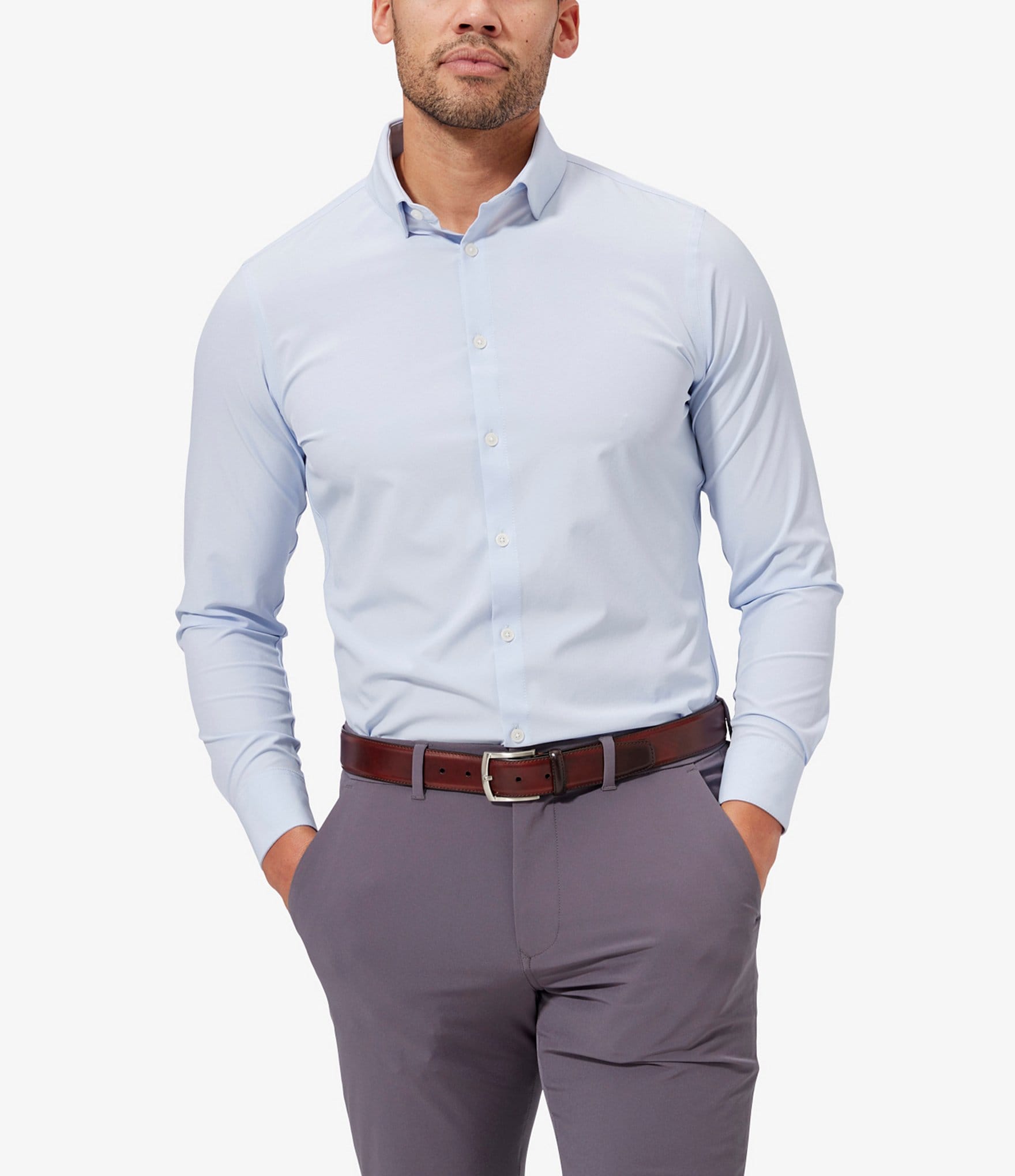 Mizzen+Main Leeward Solid Performance Stretch Long-Sleeve Woven Shirt ...