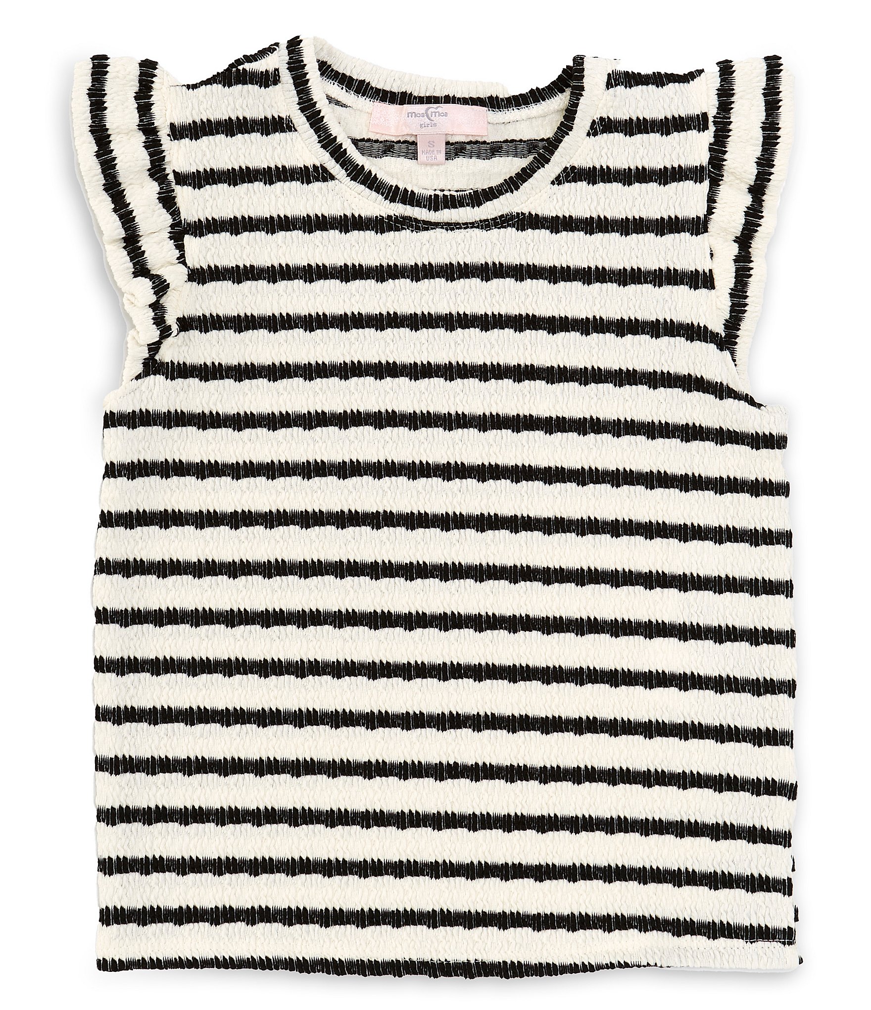 Moa Moa Big Girls 7 16 Sleeveless Ruffle Striped Tank Top Dillards