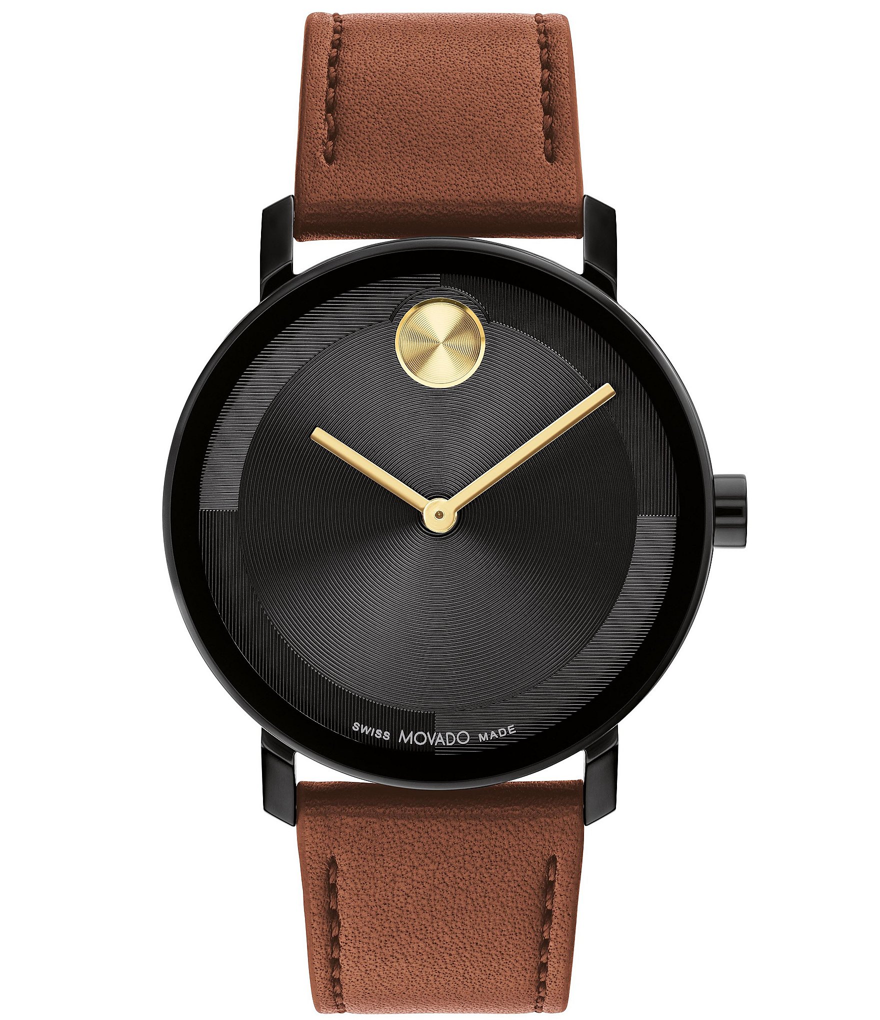 Movado Bold Men's Evolution 2.0 Quartz Analog Leather Strap Watch ...