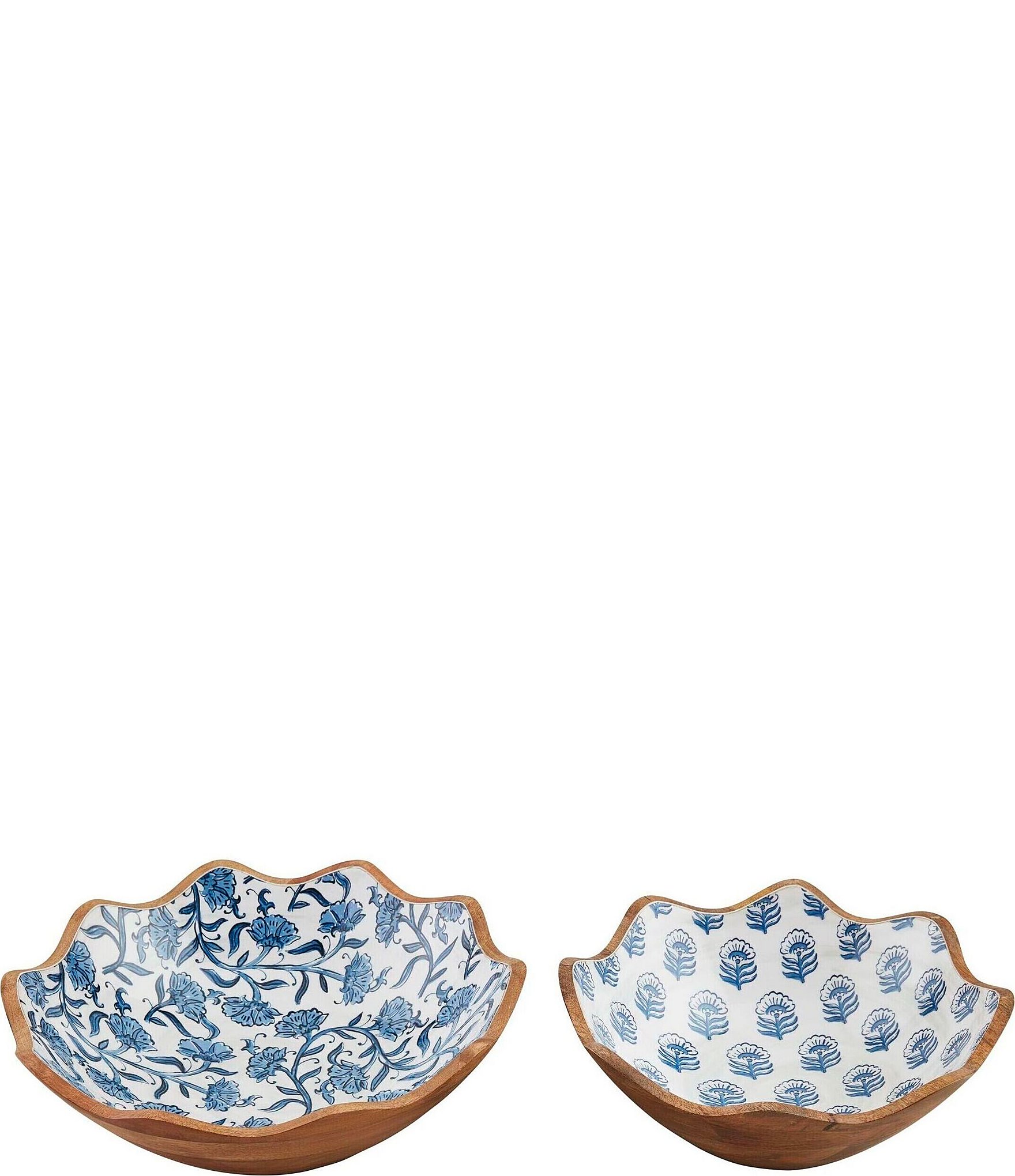 Mud Pie Block Print Enamel Nested Bowl Set | Dillard's
