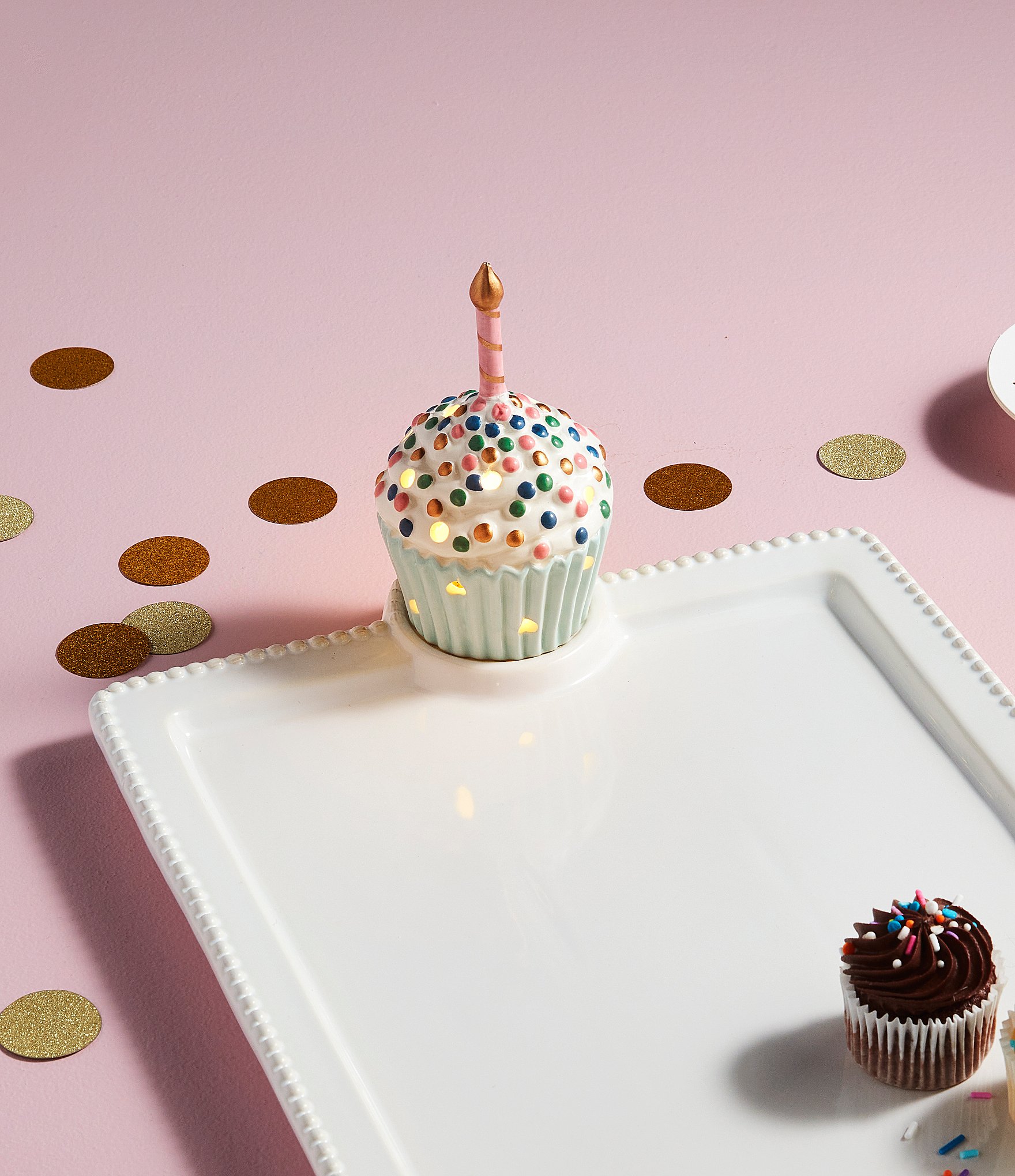 Mud Pie Circa Birthday Cupcake Light Up Sitter | Dillard's
