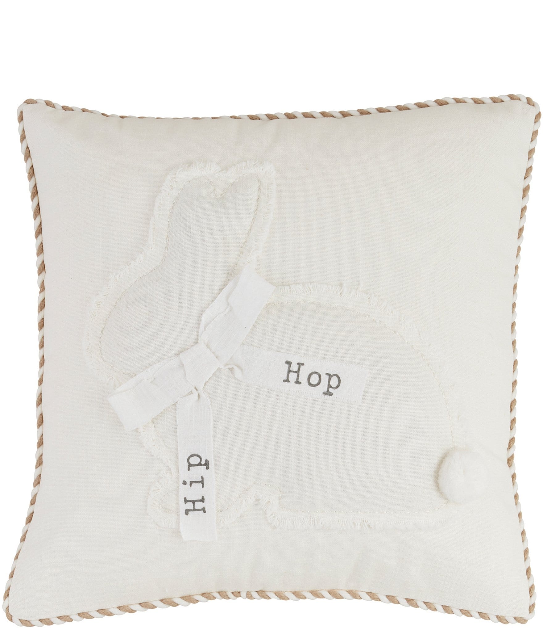 Mud Pie Easter Collection Square Spring Bunny Pillow | Dillard's