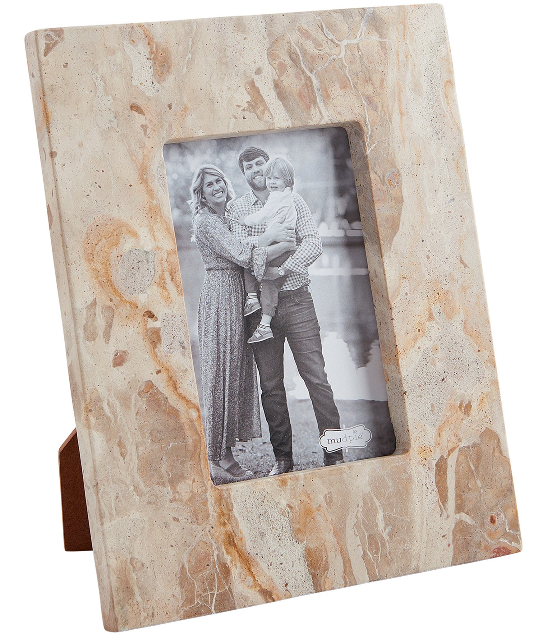 Mud Pie Small Tan Marble Frame 4x6 | Dillard's