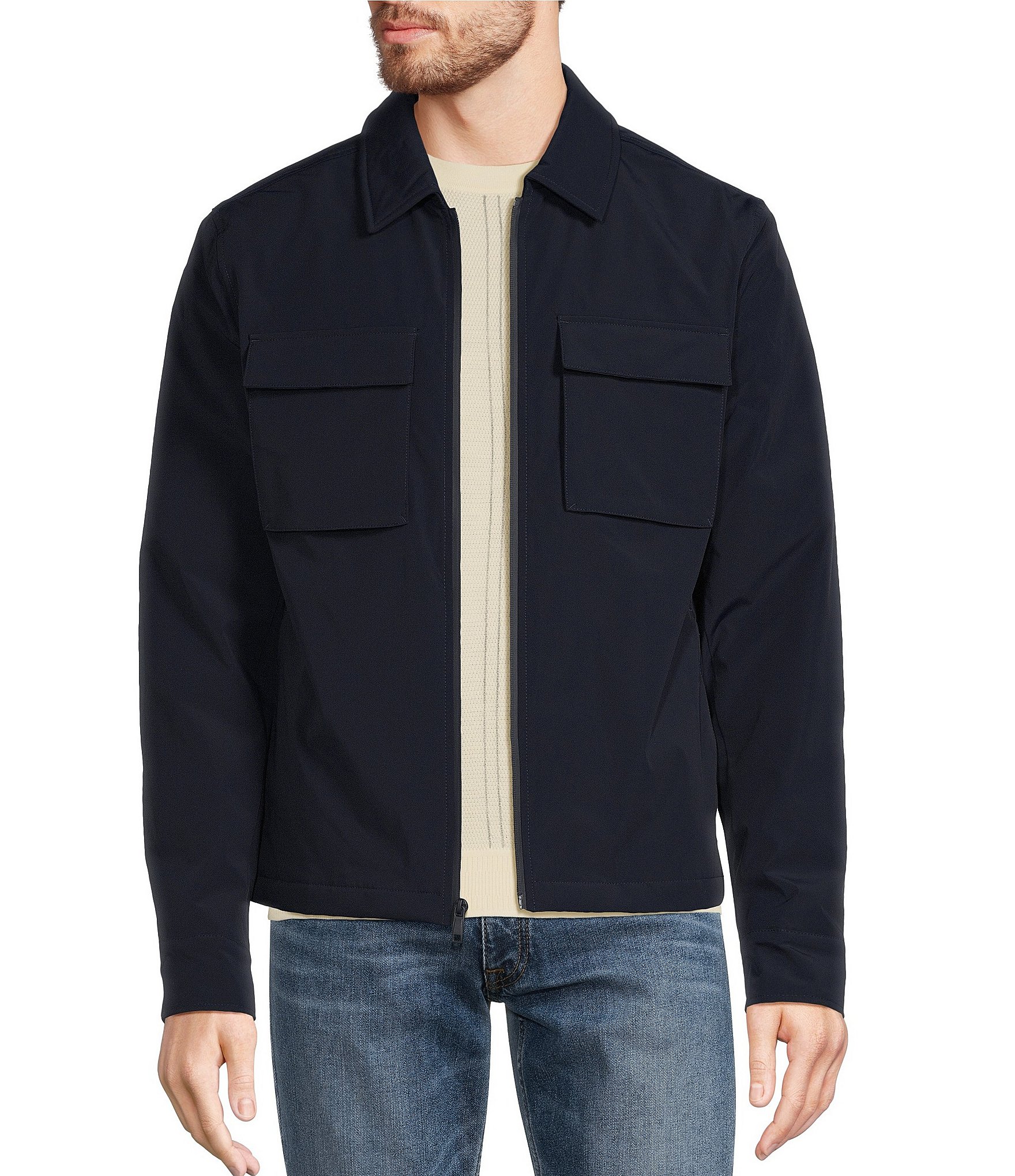 Murano Point Collar Jacket | Dillard's