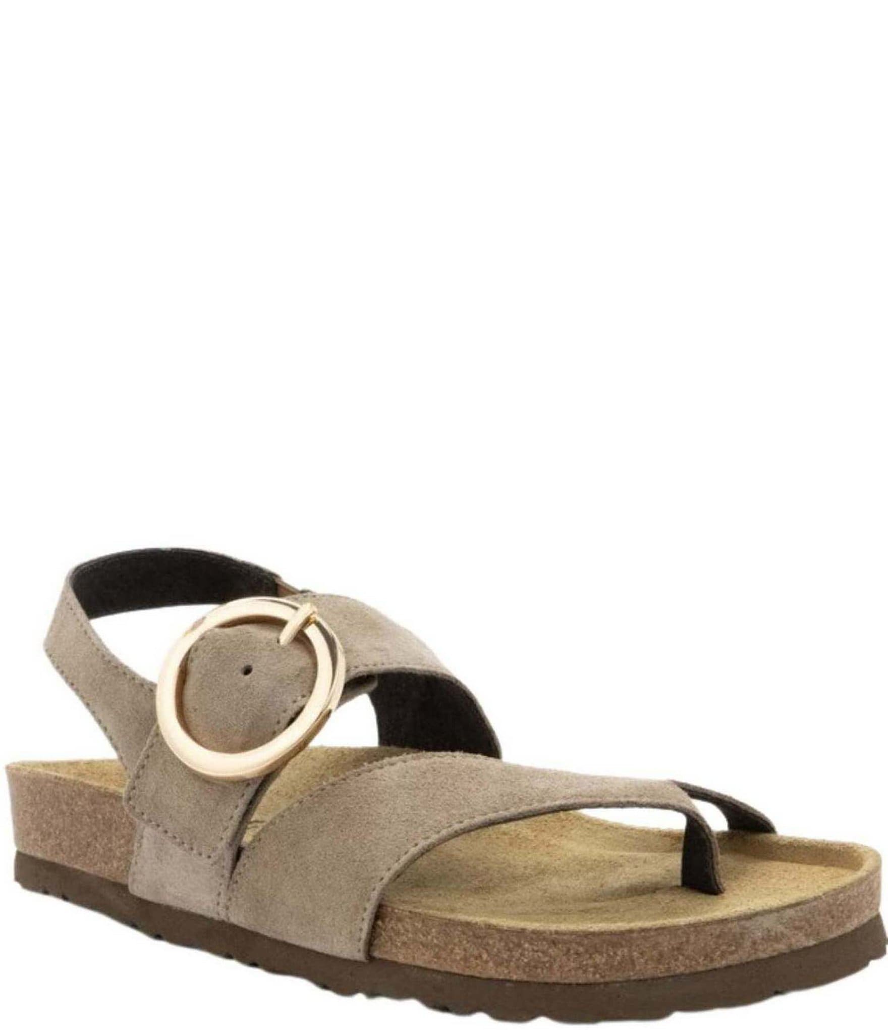 Naot Baltimore Suede Buckled Thong Sandals | Dillard's