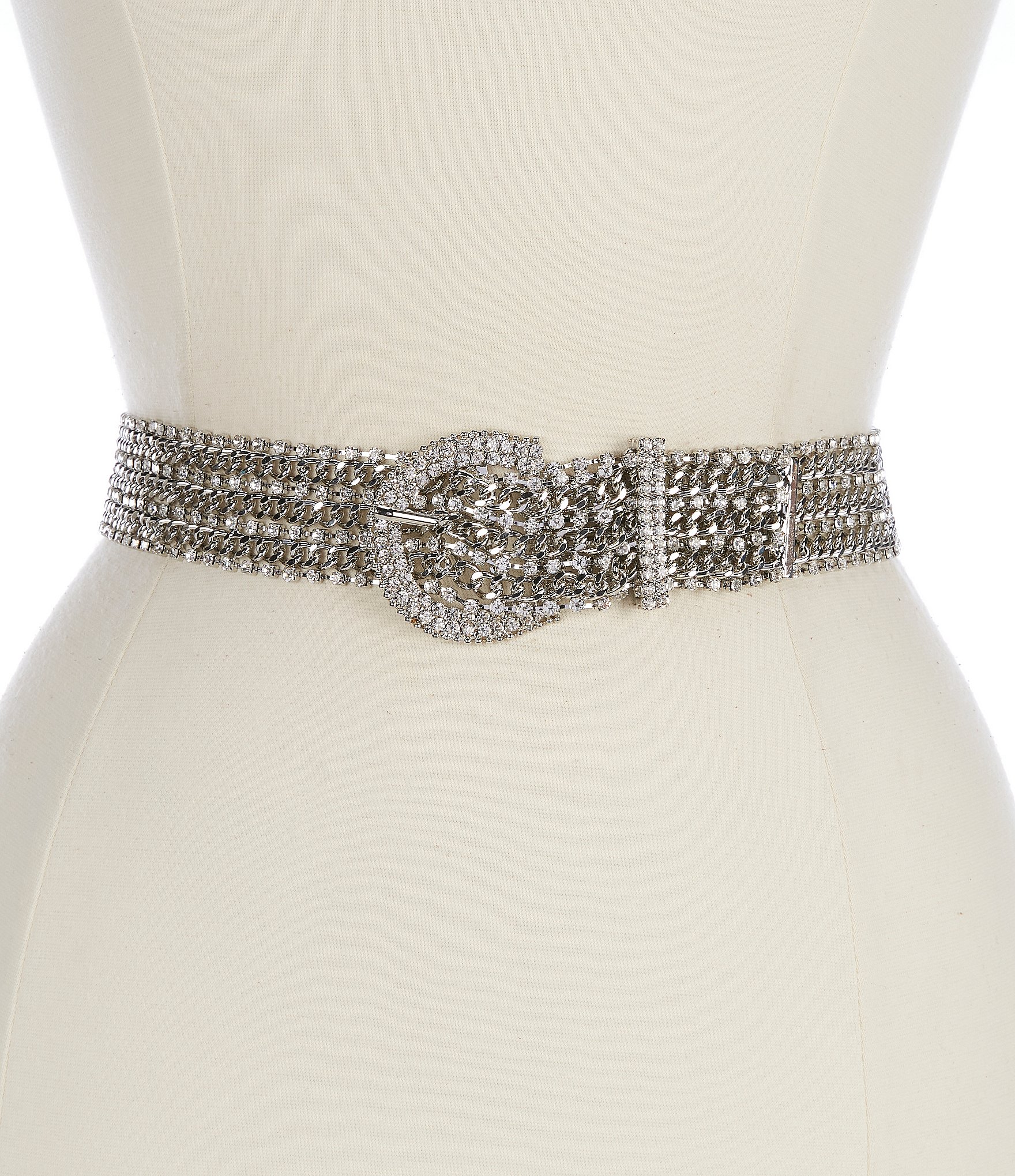 Natasha Accessories Stone Buckle Belt | Dillard's